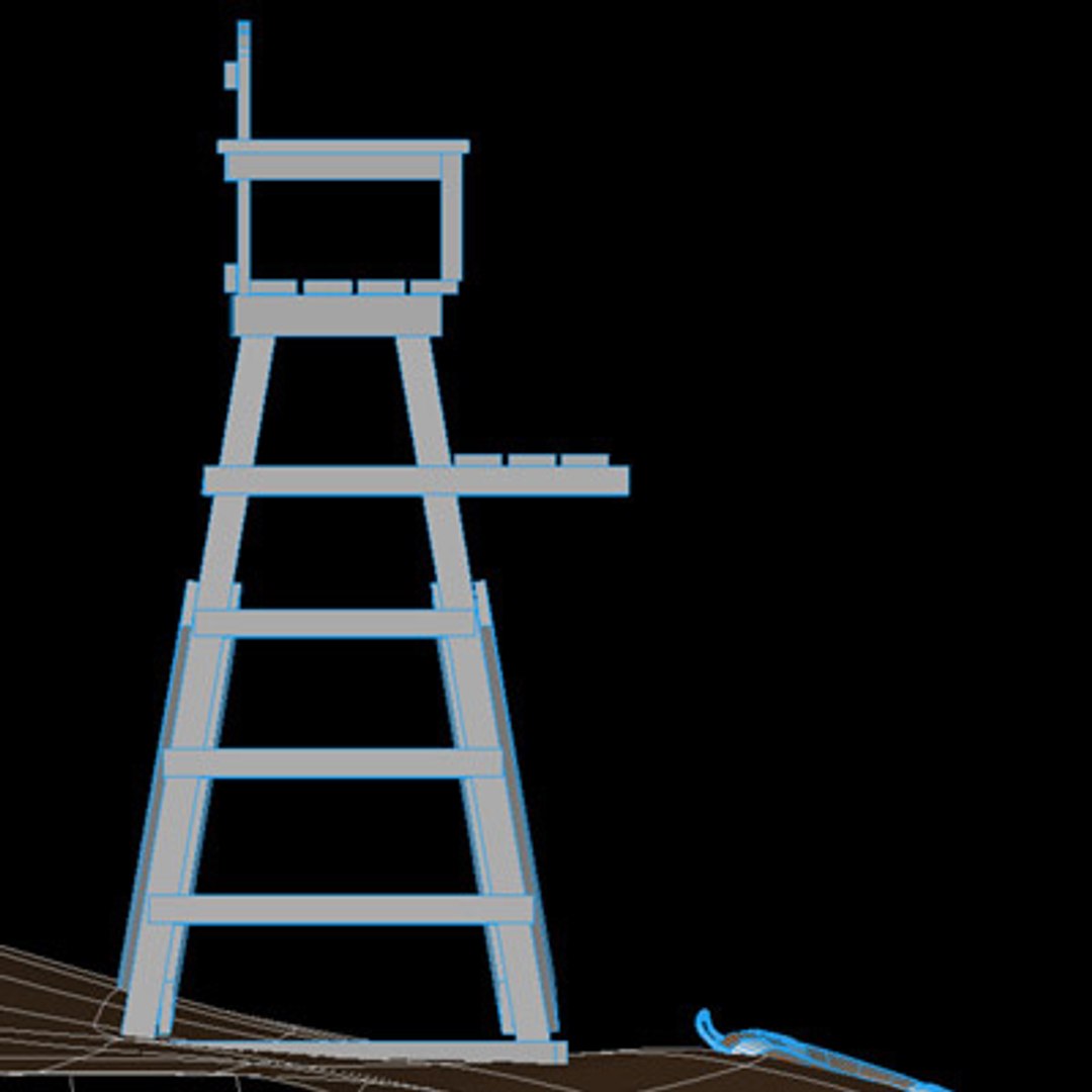 Lifeguard Chair 3d Model