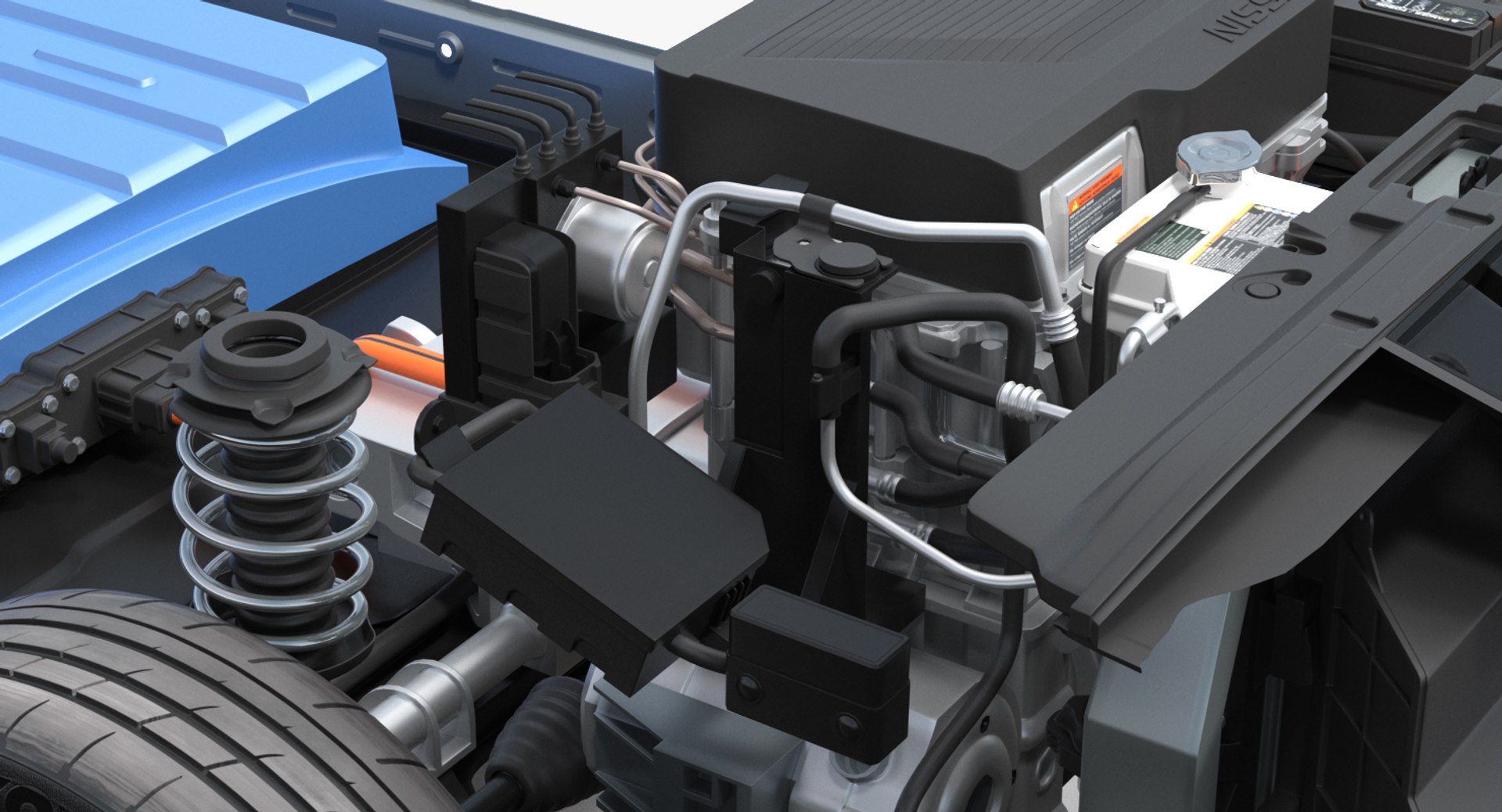 Nissan leaf engine chassis model - TurboSquid 1426290