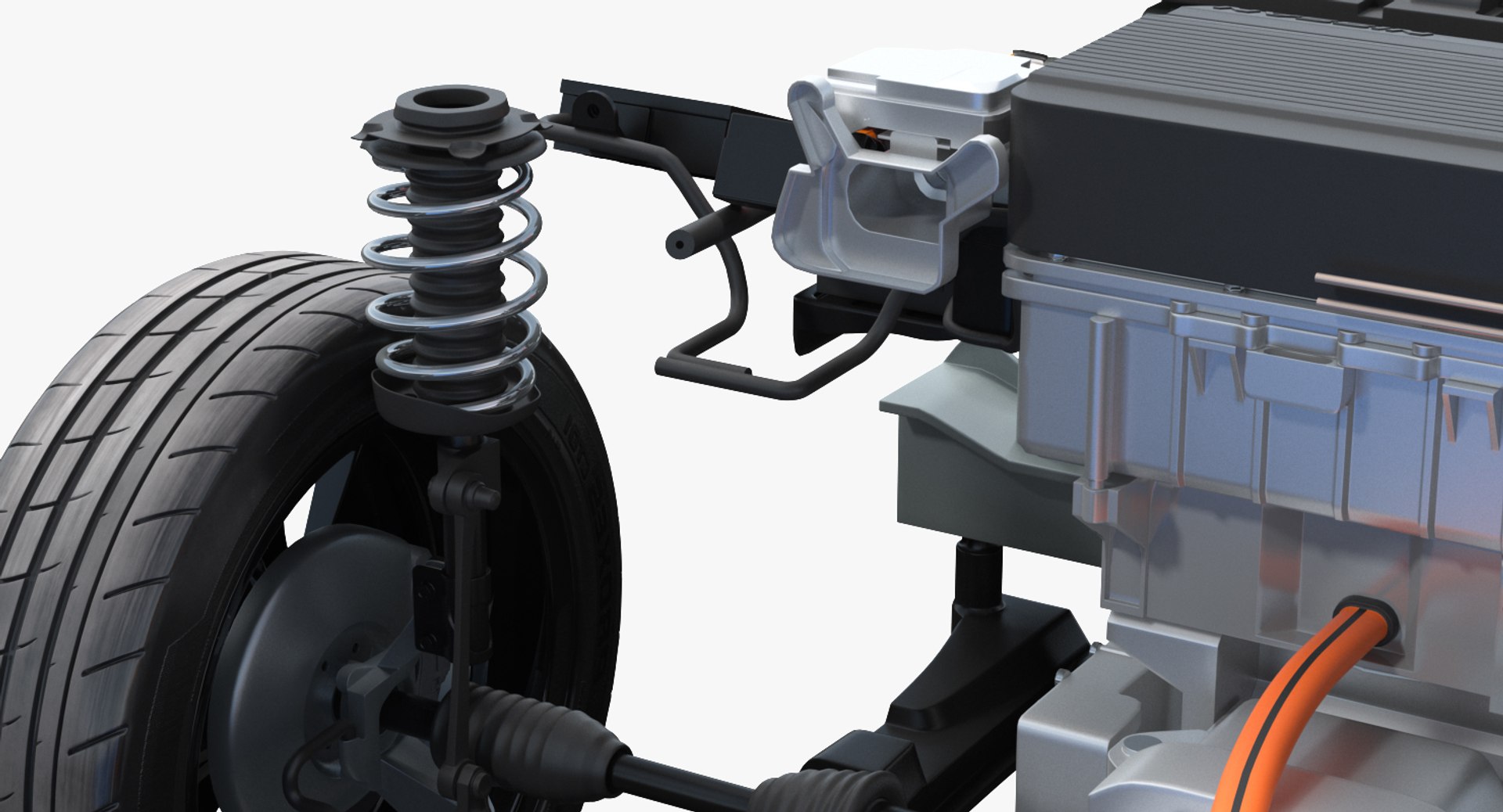 Nissan leaf engine chassis model - TurboSquid 1426290