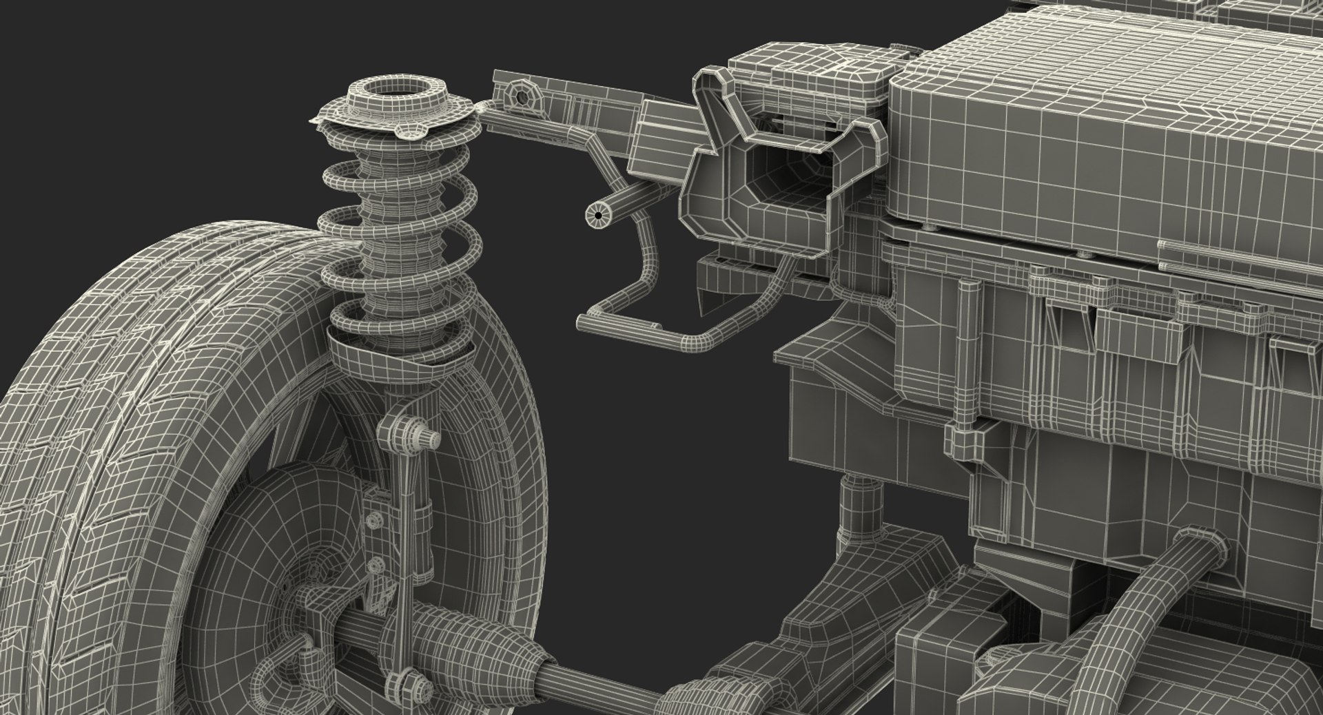 Nissan leaf engine chassis model - TurboSquid 1426290