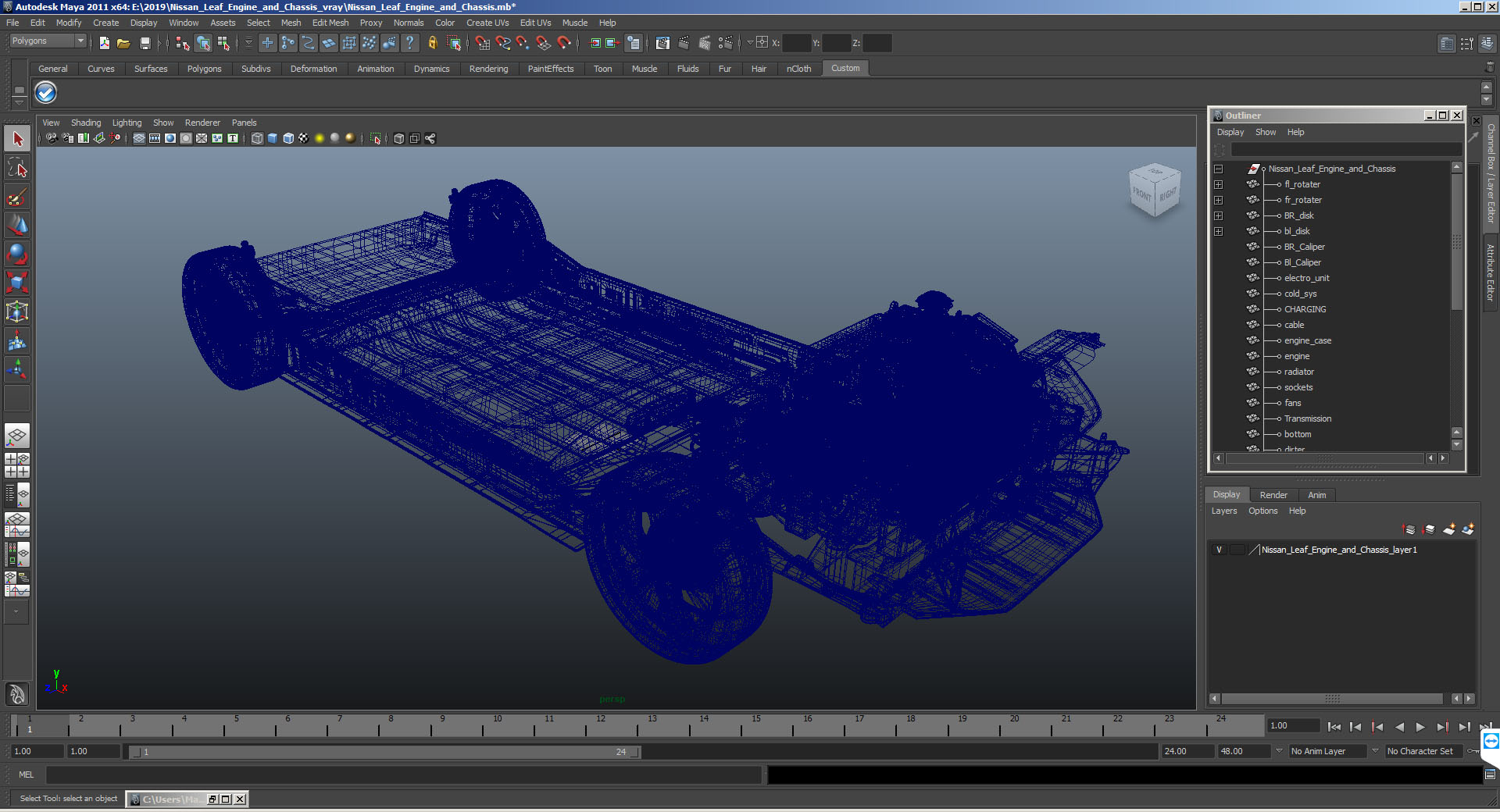 Nissan leaf engine chassis model - TurboSquid 1426290