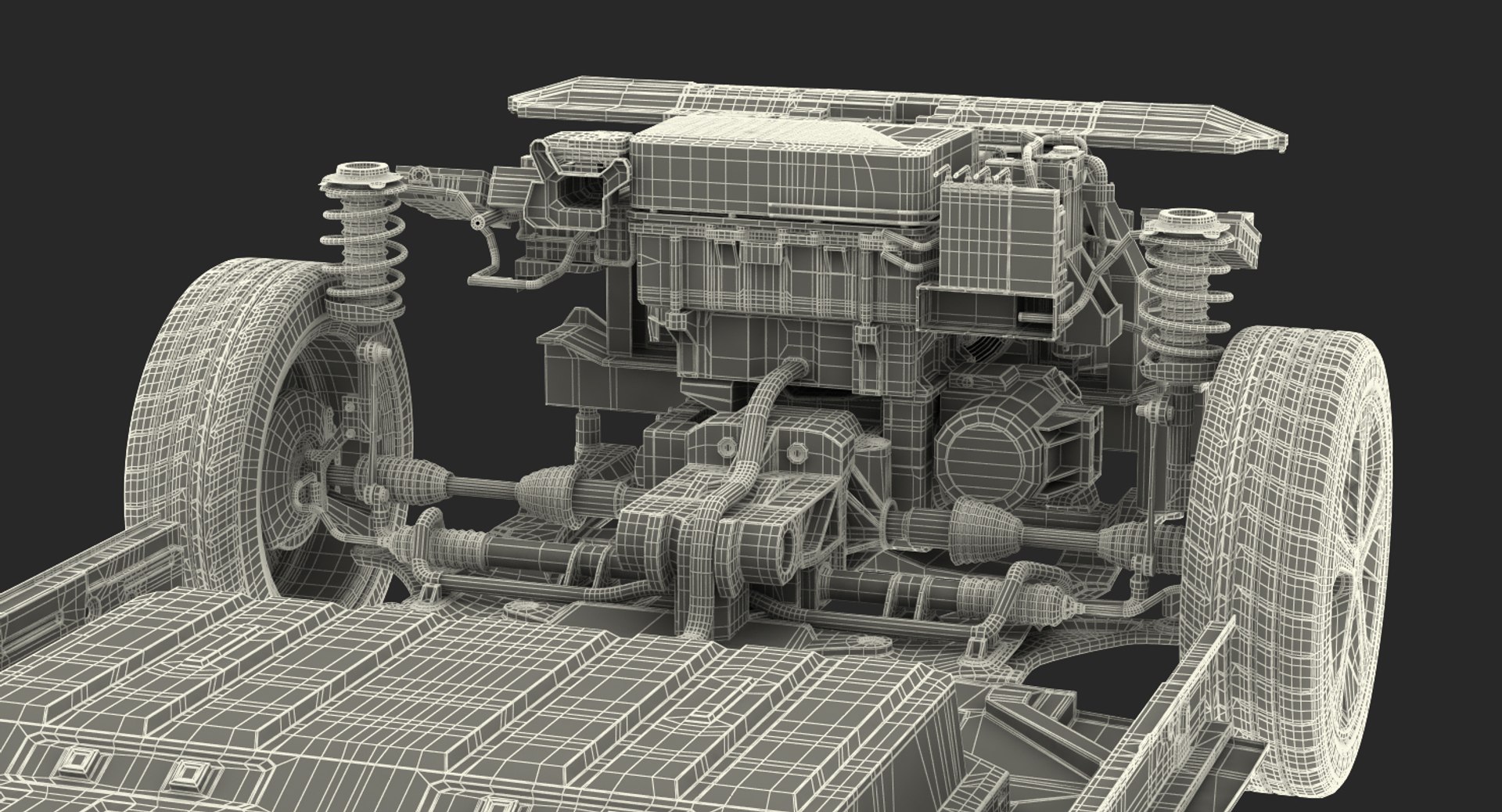 Nissan leaf engine chassis model - TurboSquid 1426290
