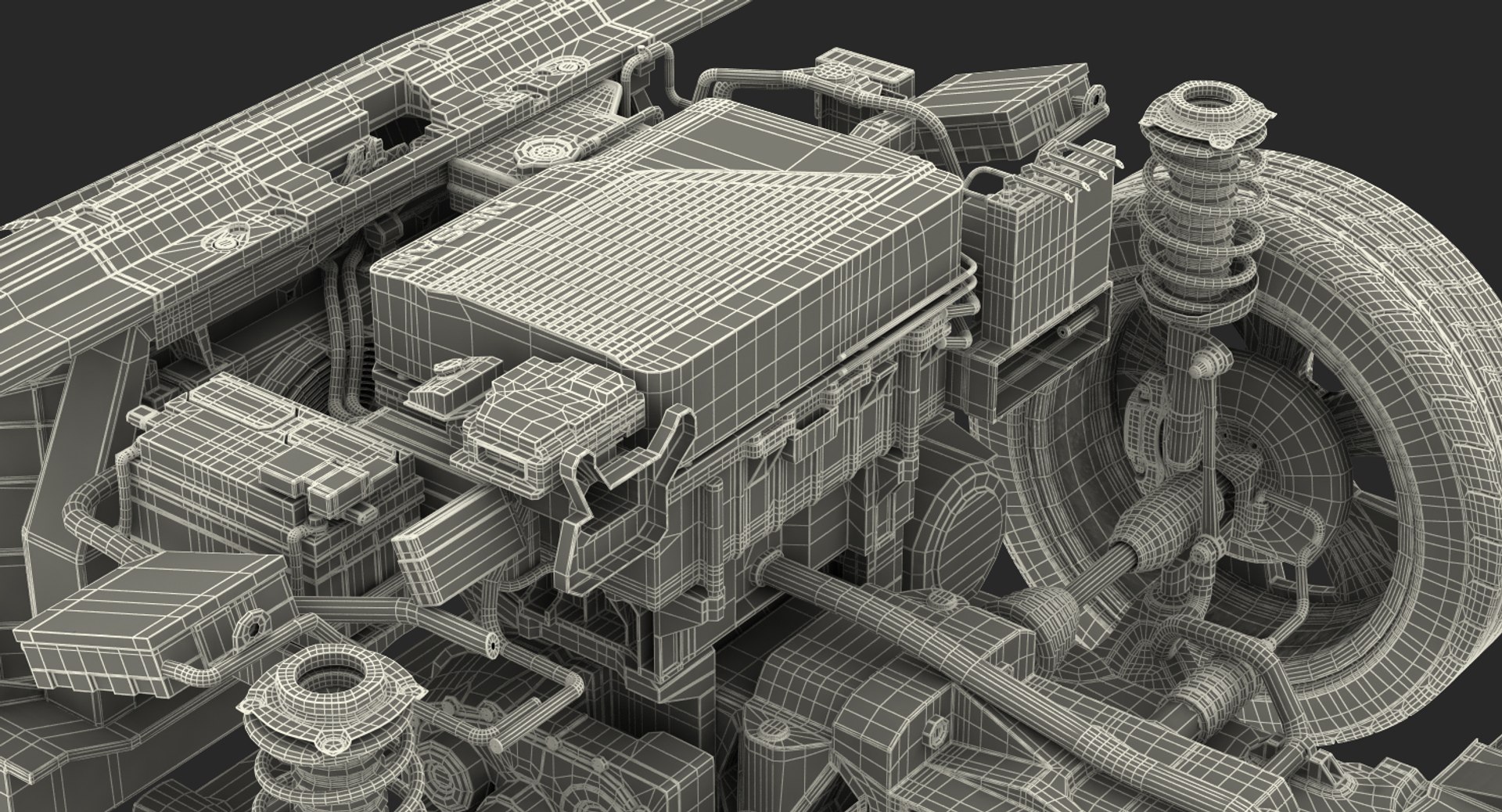 Nissan leaf engine chassis model - TurboSquid 1426290