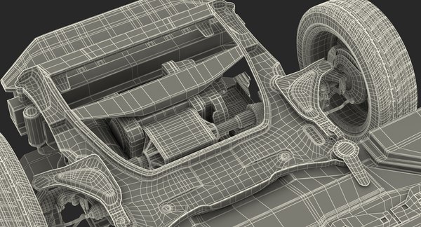 Nissan leaf engine chassis model - TurboSquid 1426290