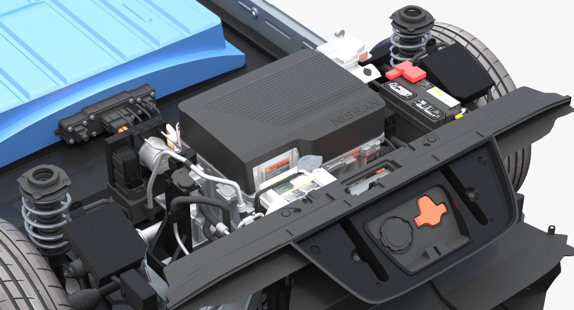 Nissan leaf engine chassis model - TurboSquid 1426290