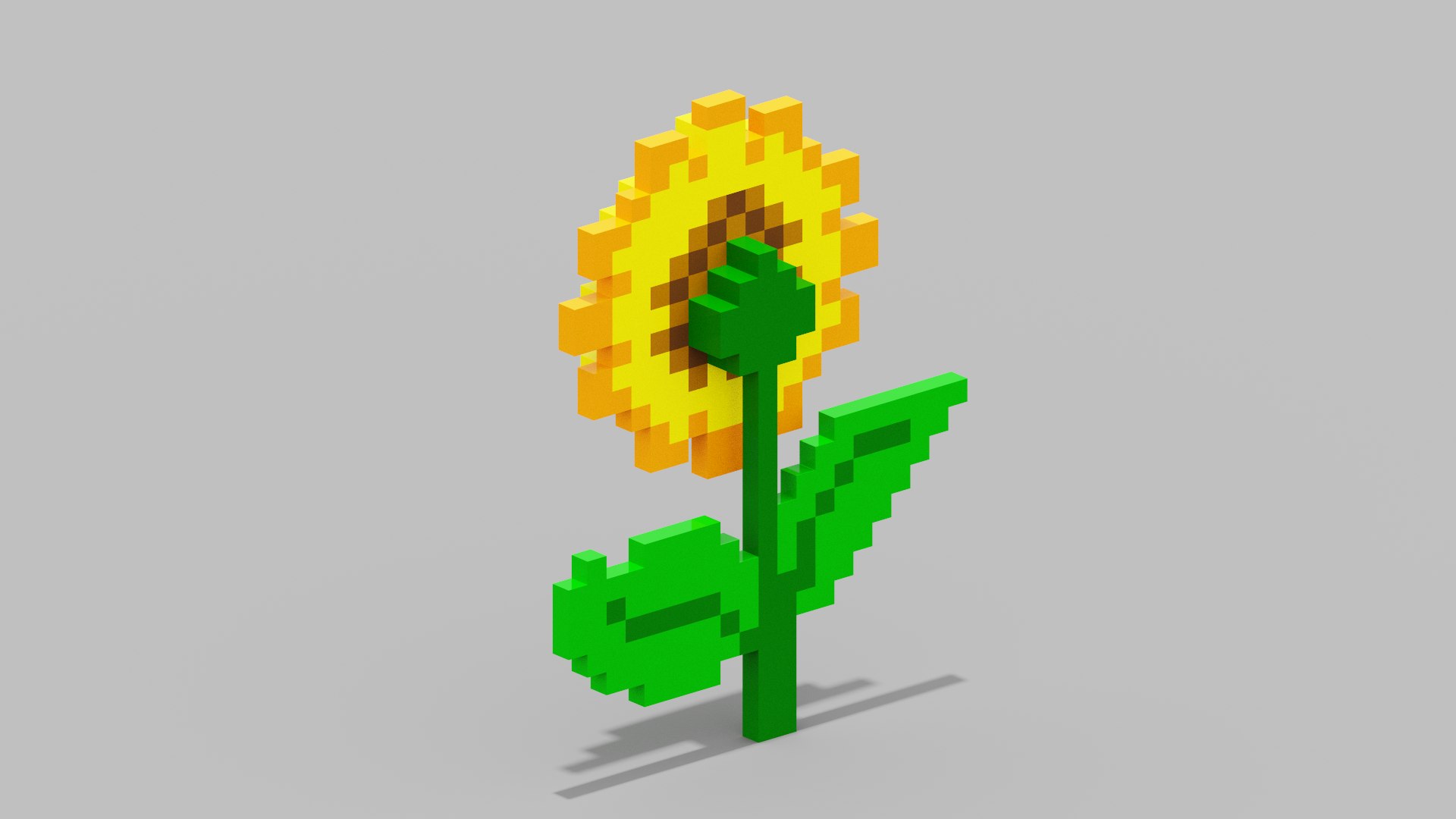 3D Voxel Sunflower Model - TurboSquid 1893778