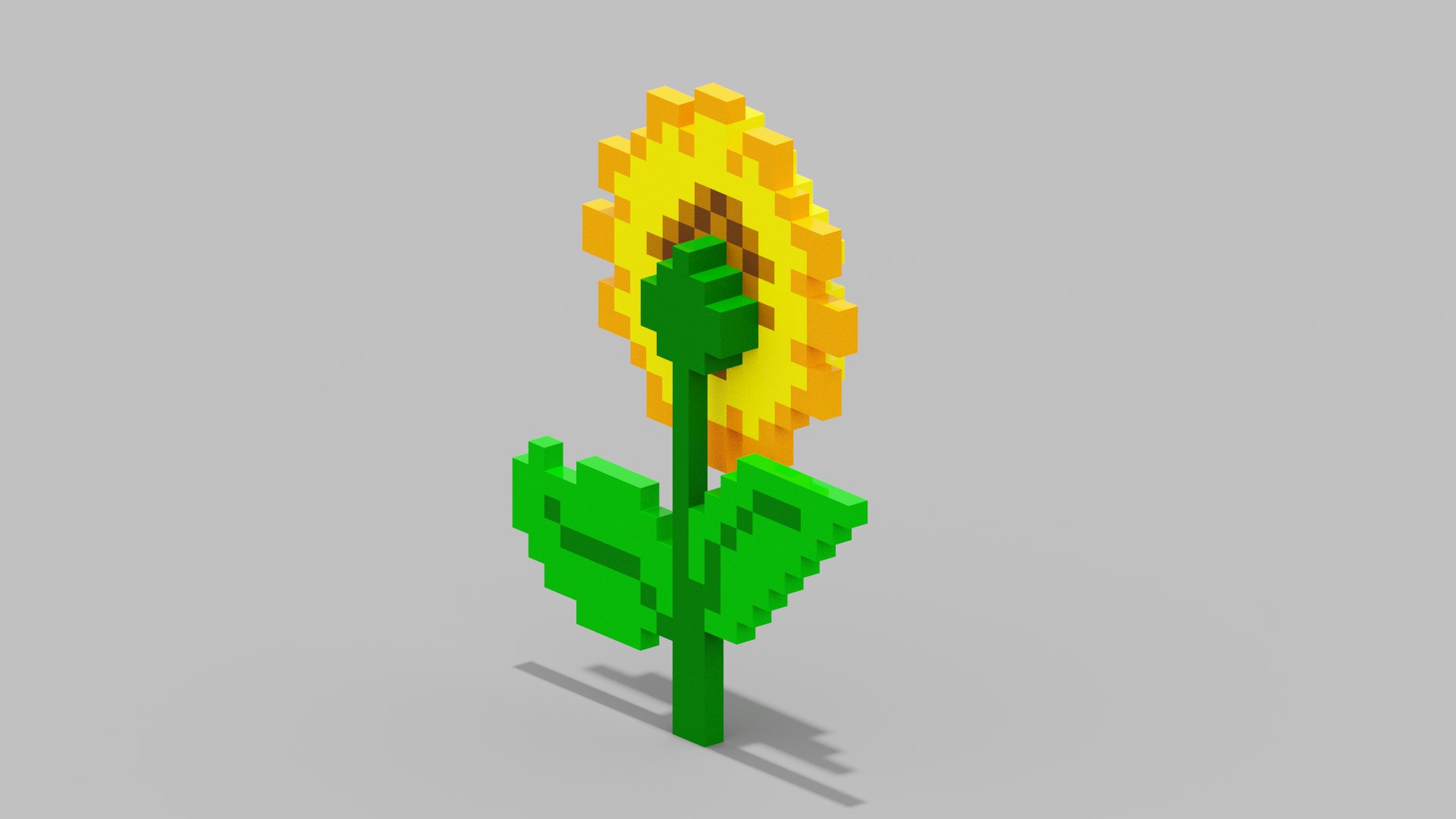 3D Voxel Sunflower Model - TurboSquid 1893778