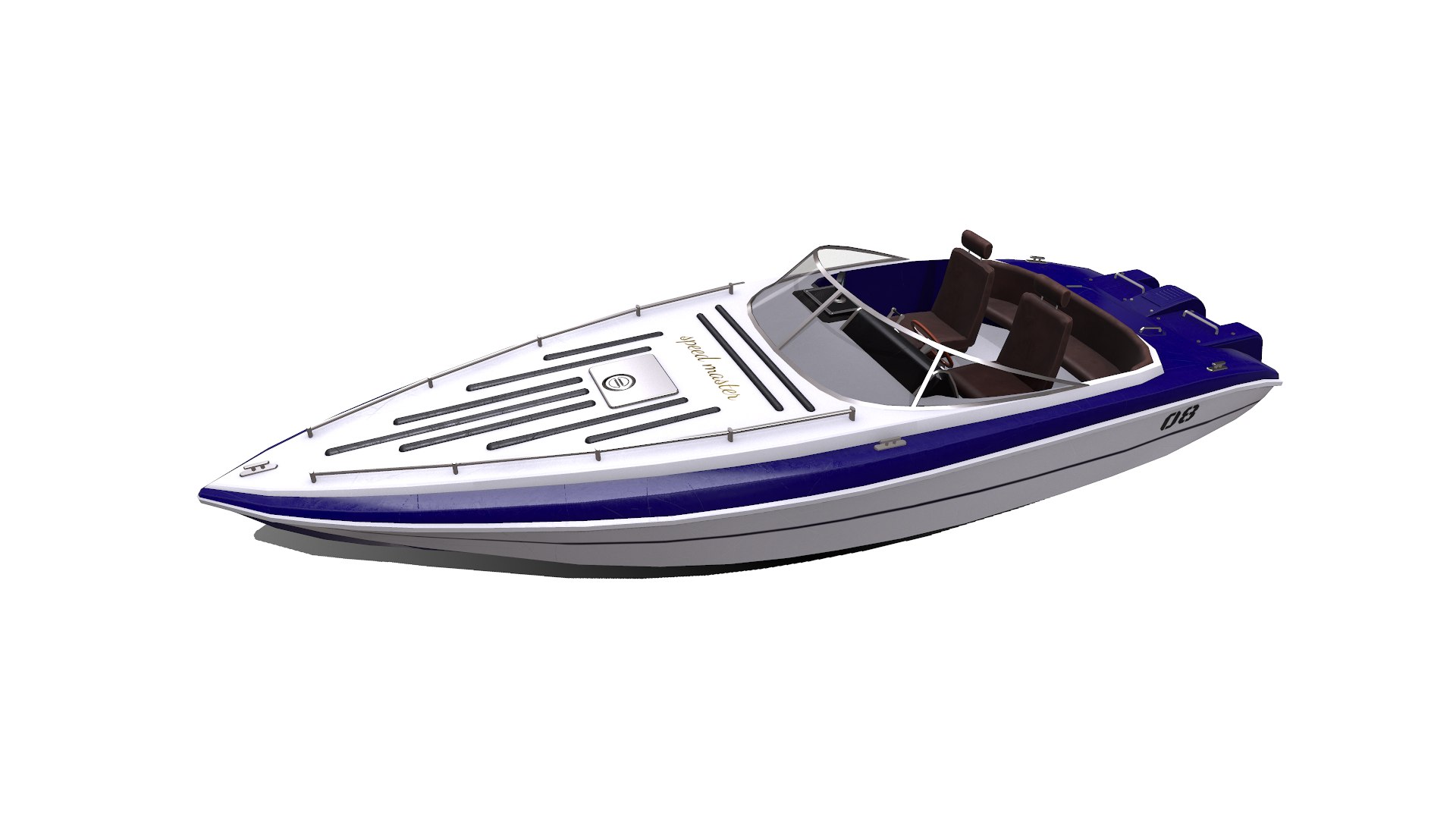 3D Speedboat Low-poly PBR - TurboSquid 1997239