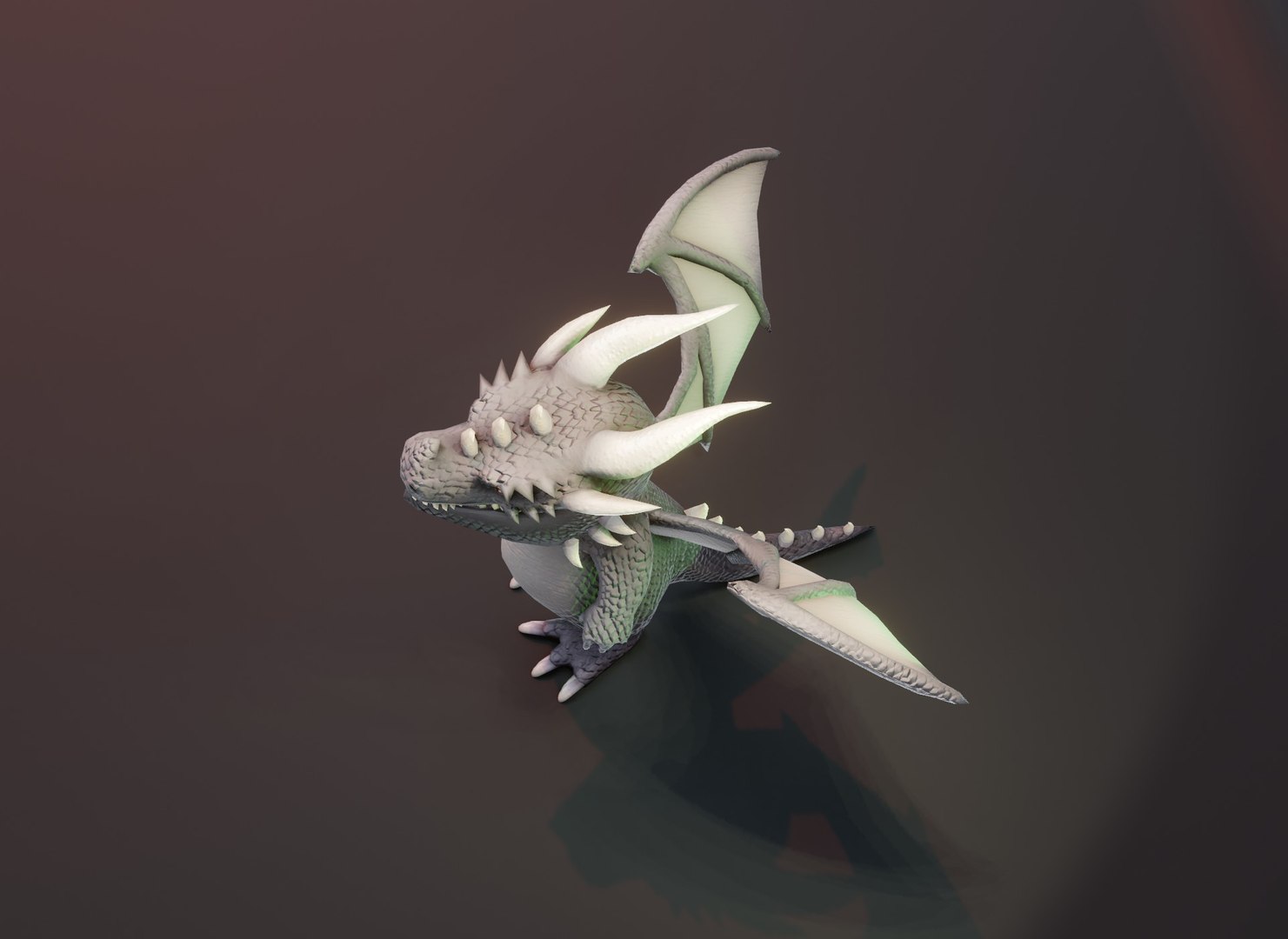 Cartoon Gray Dragon Animated Low-poly 3D Model Model - TurboSquid 2175240