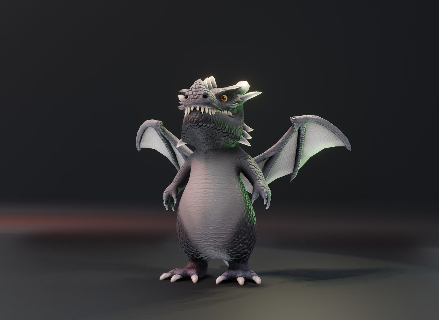 Cartoon Gray Dragon Animated Low-poly 3D Model Model - TurboSquid 2175240
