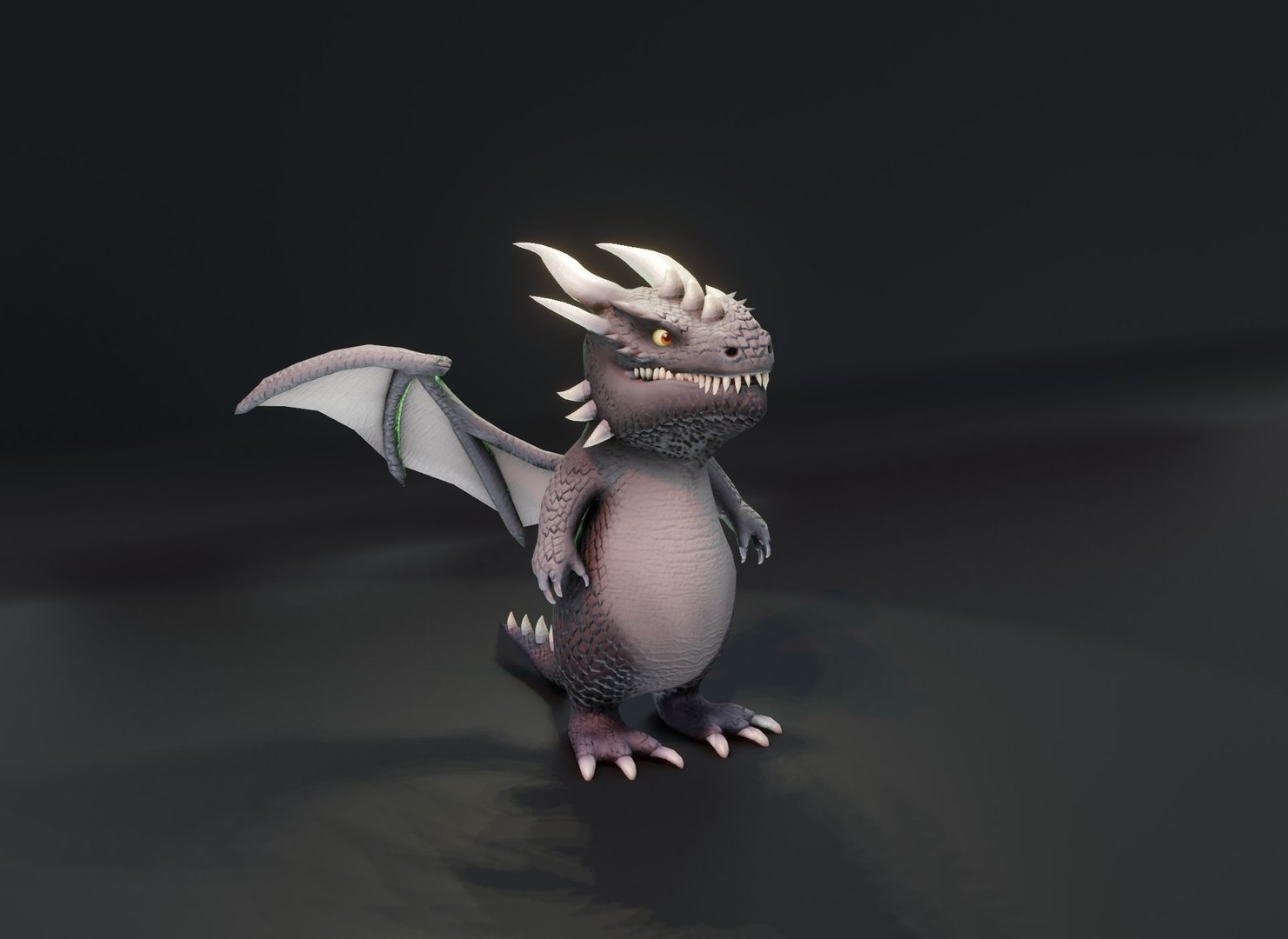 Cartoon Gray Dragon Animated Low-poly 3D Model Model - TurboSquid 2175240