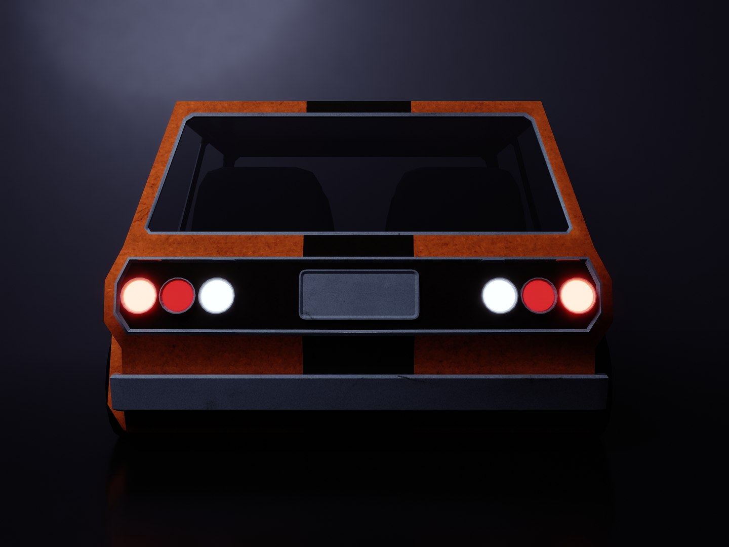 3D Retro Racing Hatchback Low Poly - TurboSquid 2029534