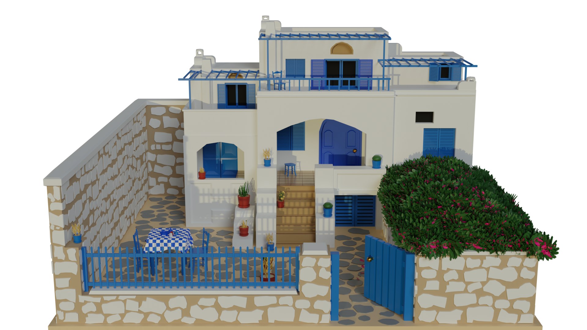 3D GREEK HOME Model - TurboSquid 1807793