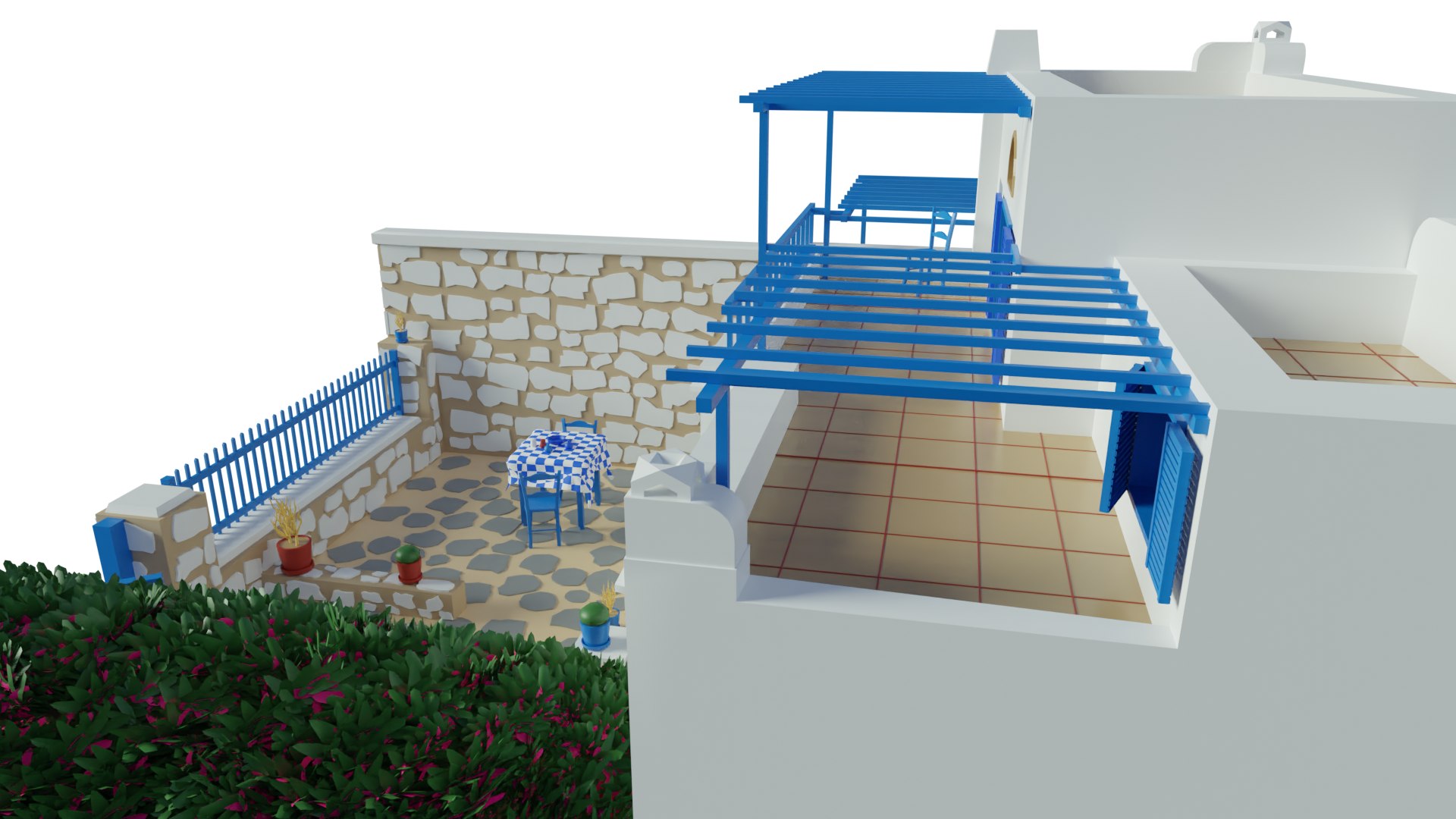 3D GREEK HOME Model - TurboSquid 1807793