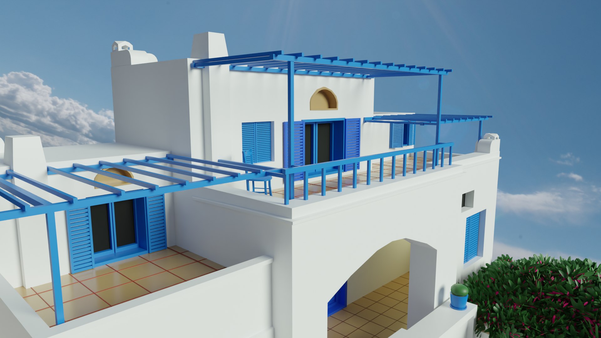 3D GREEK HOME Model - TurboSquid 1807793