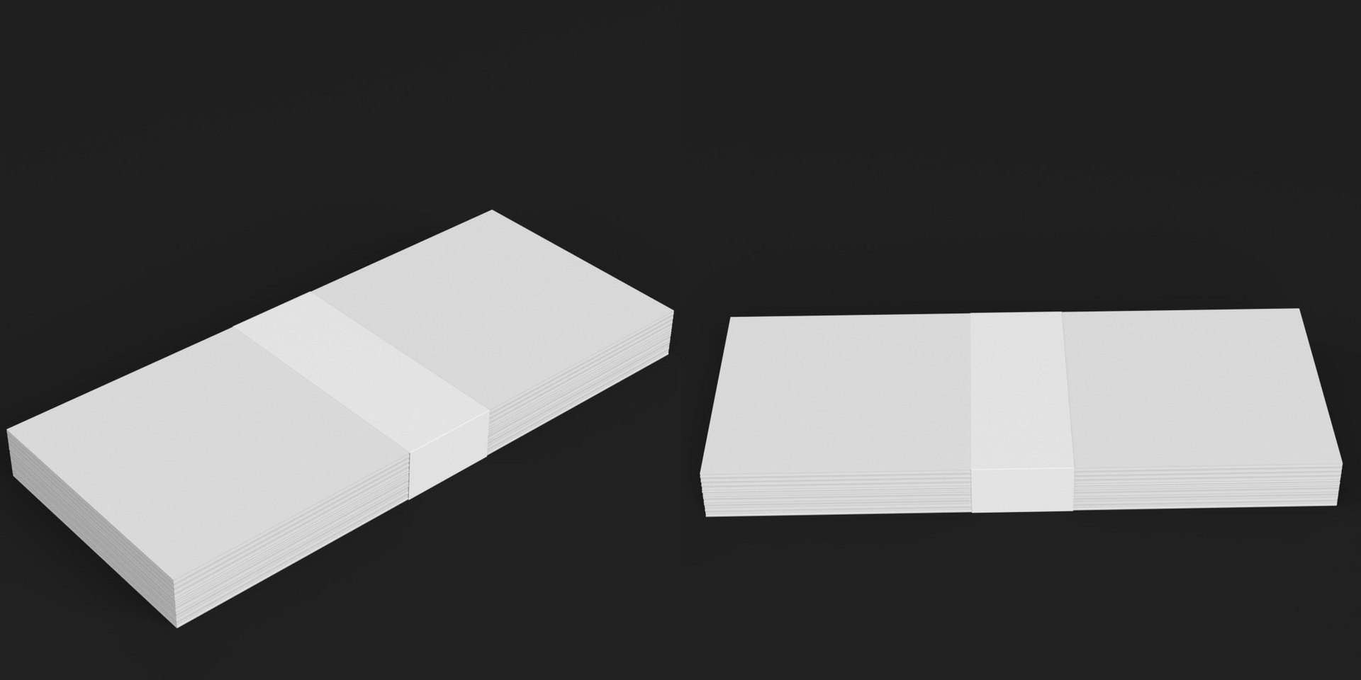 Banknotes Stack Mockup 3D Model - TurboSquid 1559026