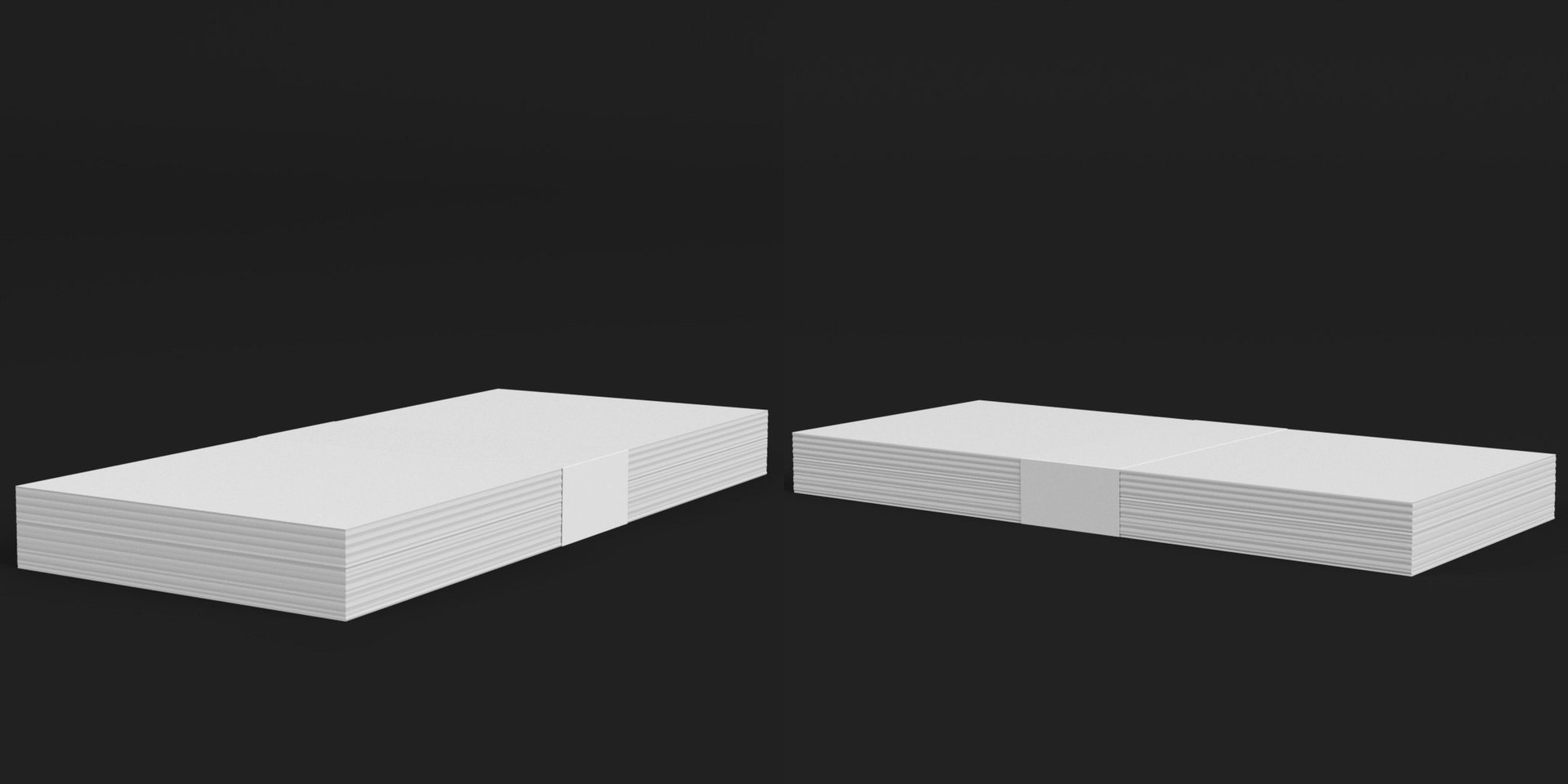 Banknotes Stack Mockup 3D Model - TurboSquid 1559026