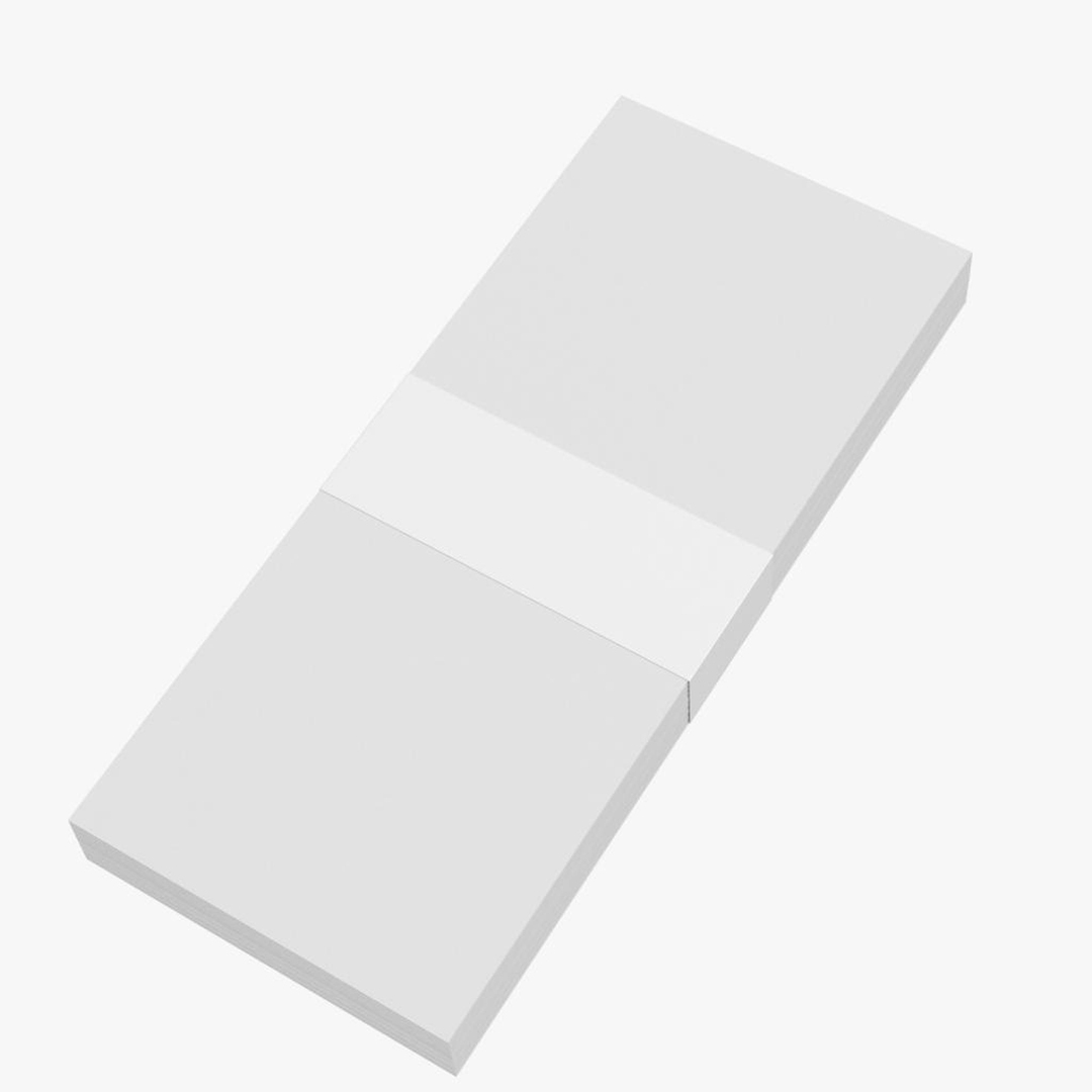 Banknotes Stack Mockup 3D Model - TurboSquid 1559026