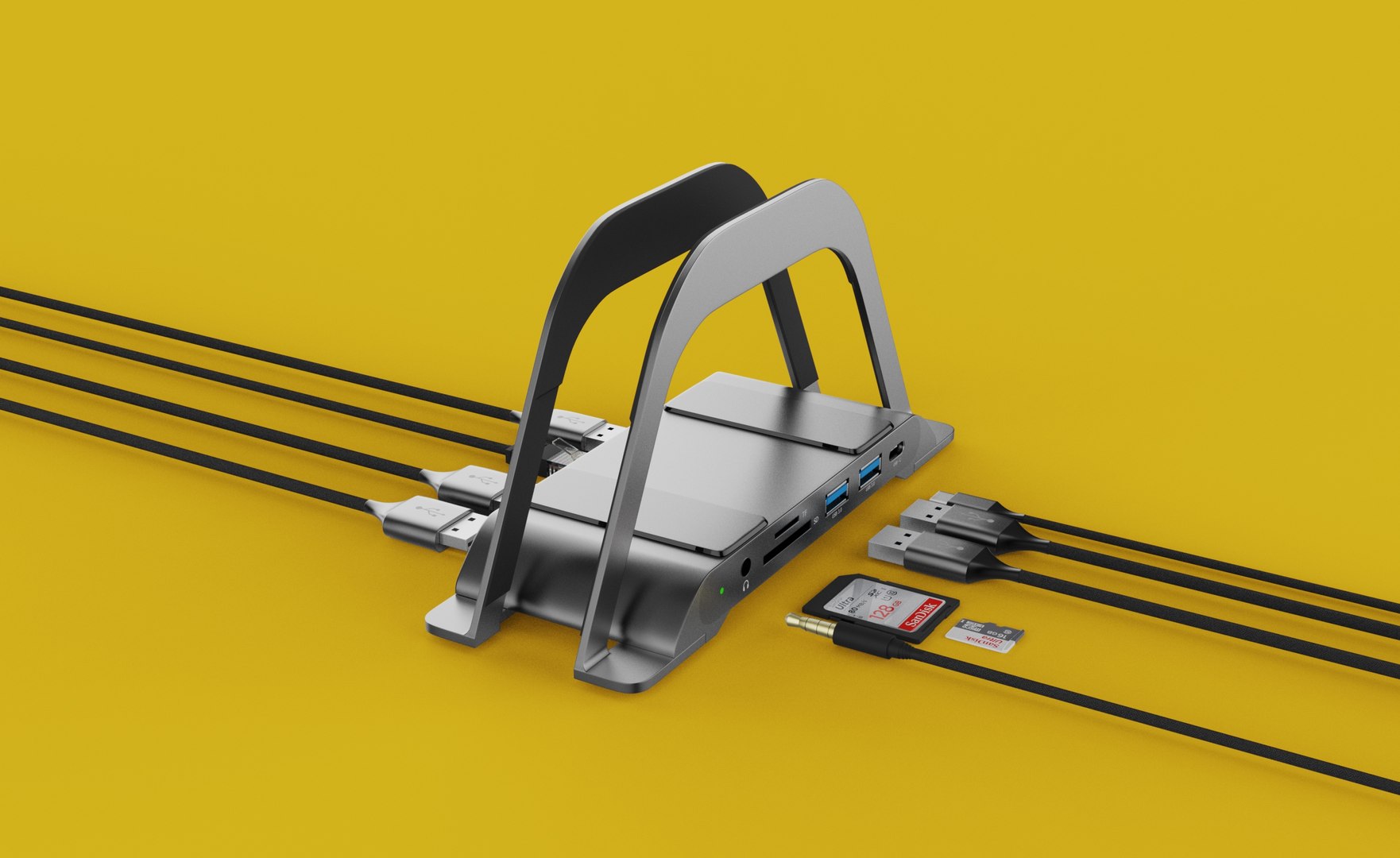 3D USB Hub - TurboSquid 1883412