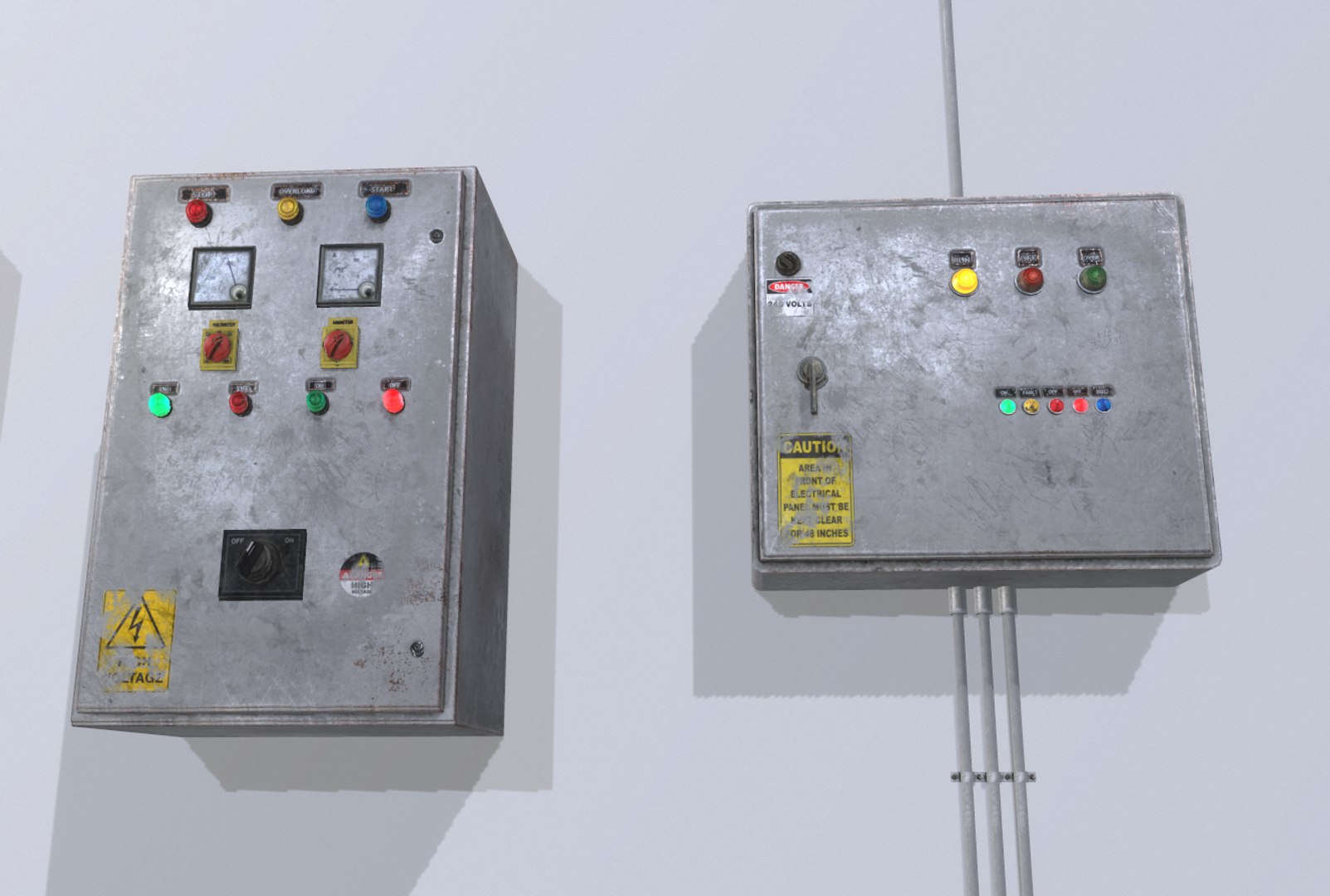 Old Control Panels 3D Model - TurboSquid 1497960