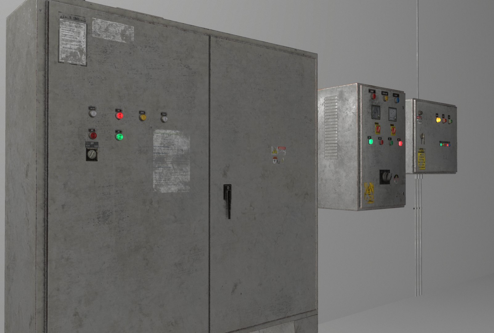 Old Control Panels 3D Model - TurboSquid 1497960