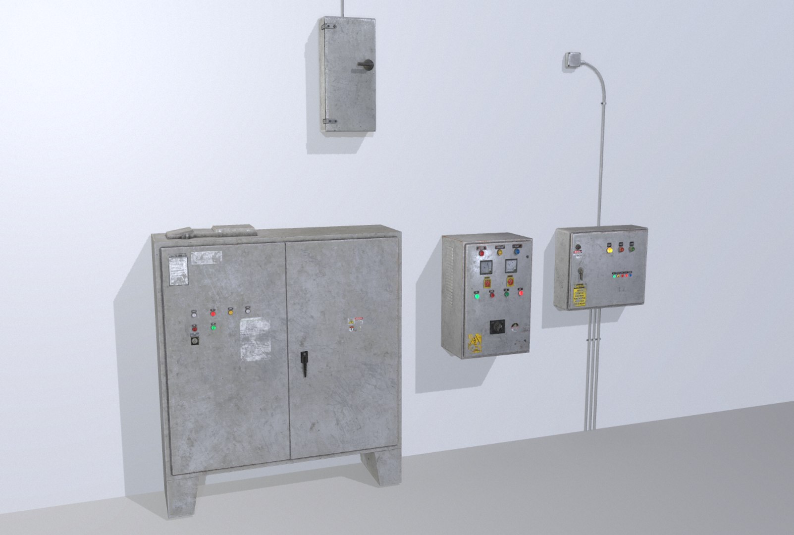 Old Control Panels 3D Model - TurboSquid 1497960