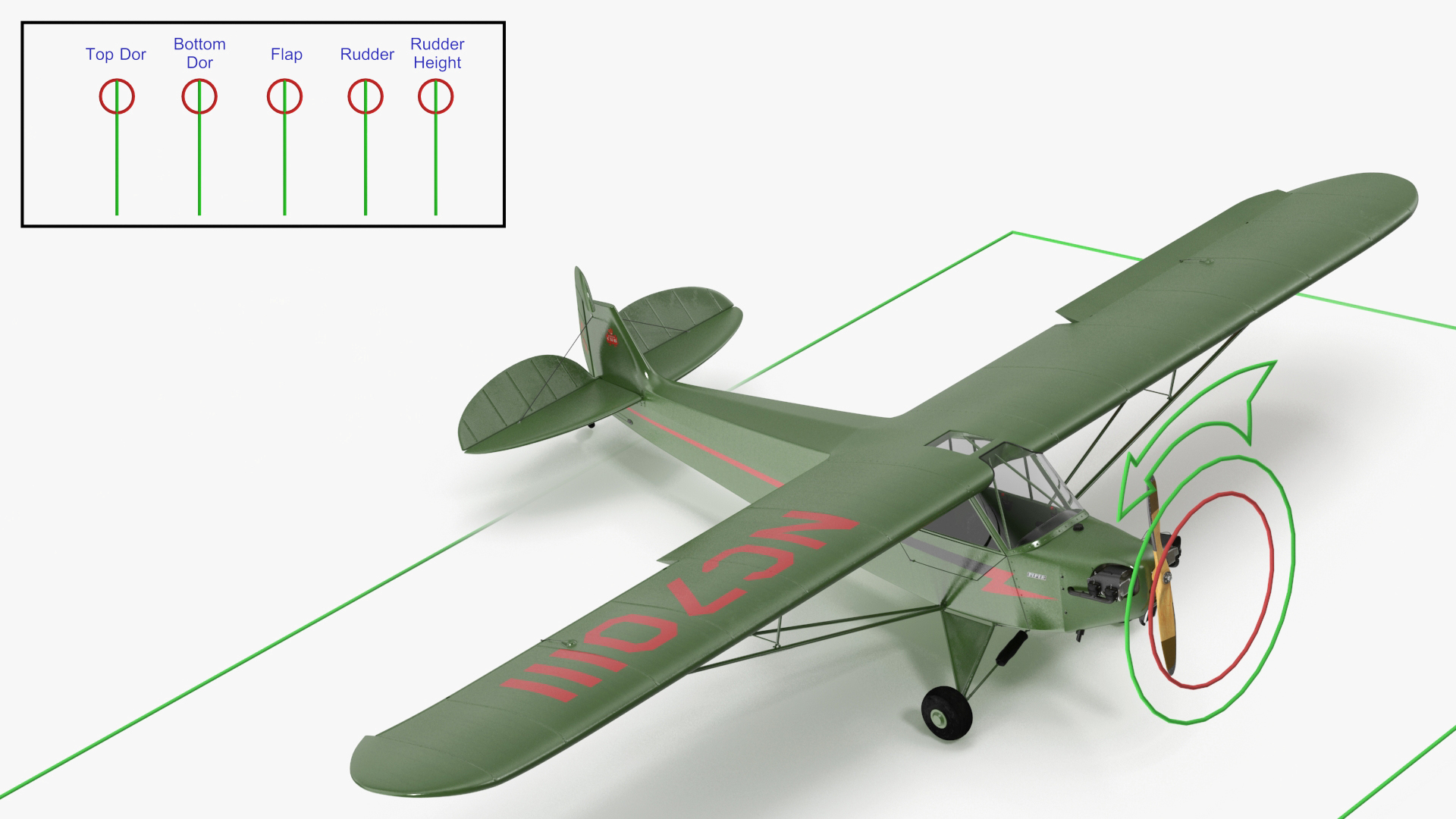 Private Aircraft Piper J-3 Rigged 3D Model - TurboSquid 2217887