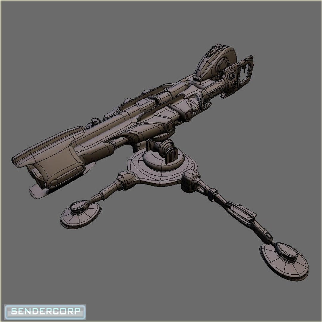 3d mini pulse gun model