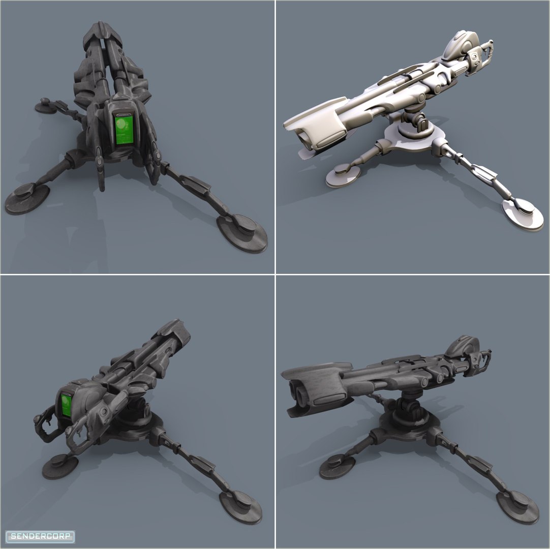 3d mini pulse gun model