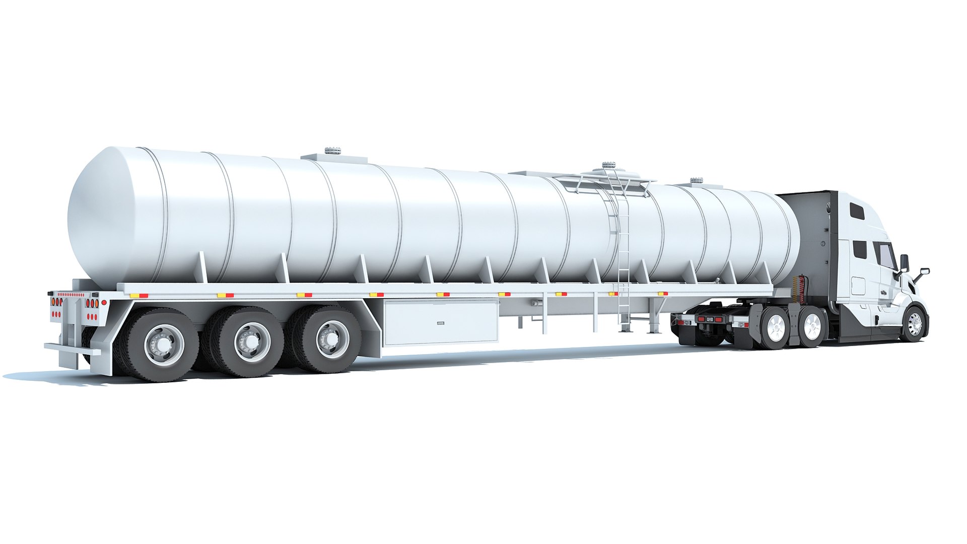 2024 Truck With Tank Semi Trailer 3D - TurboSquid 2222937