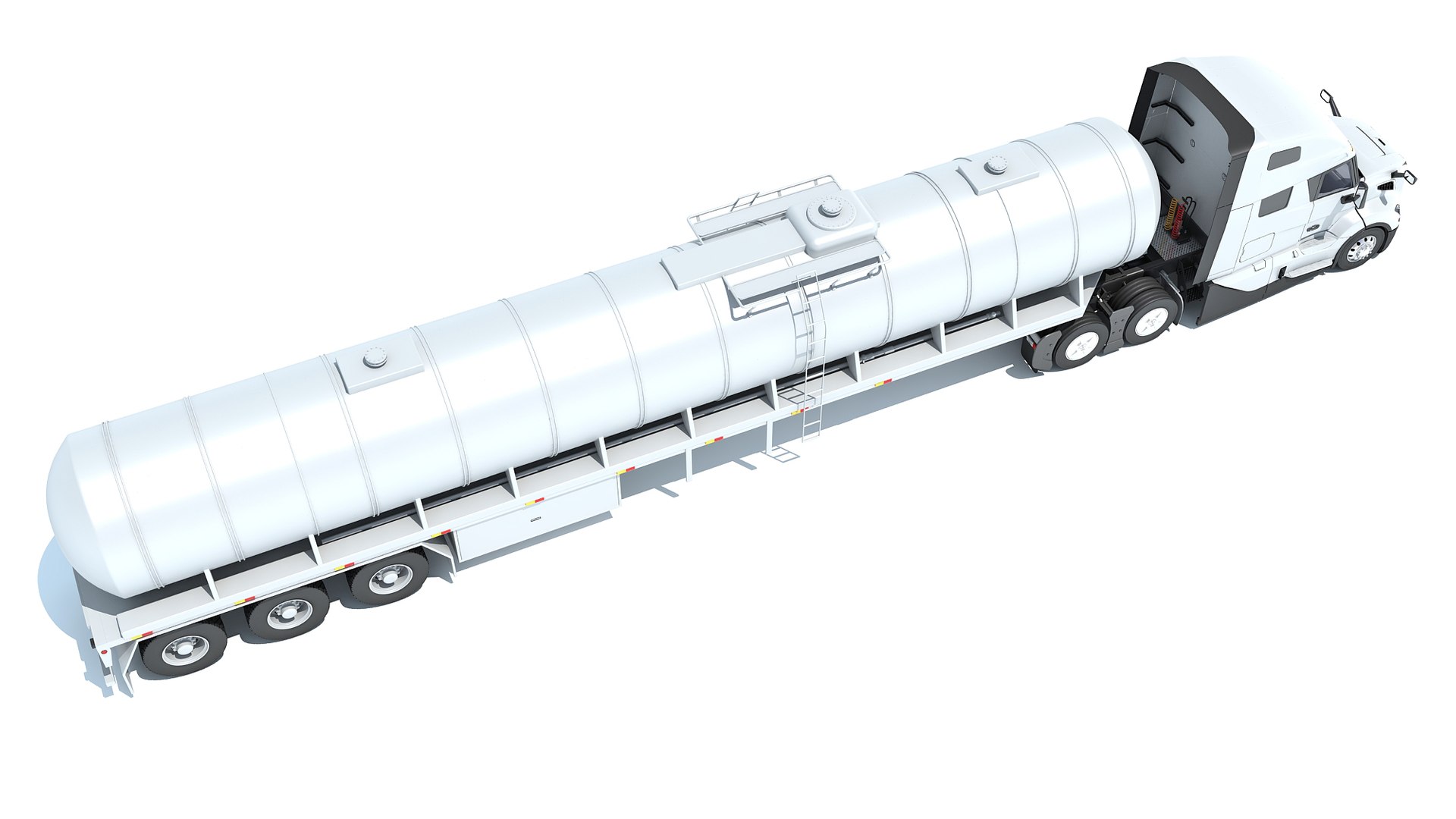 2024 Truck With Tank Semi Trailer 3D - TurboSquid 2222937