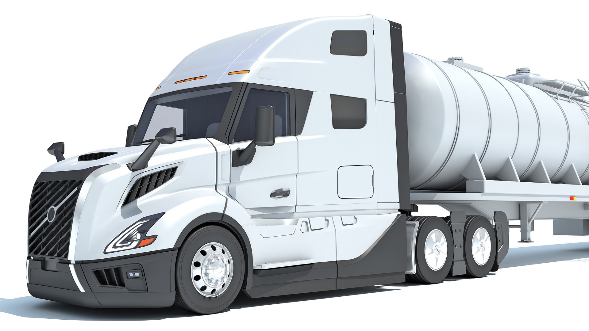 2024 Truck With Tank Semi Trailer 3D - TurboSquid 2222937