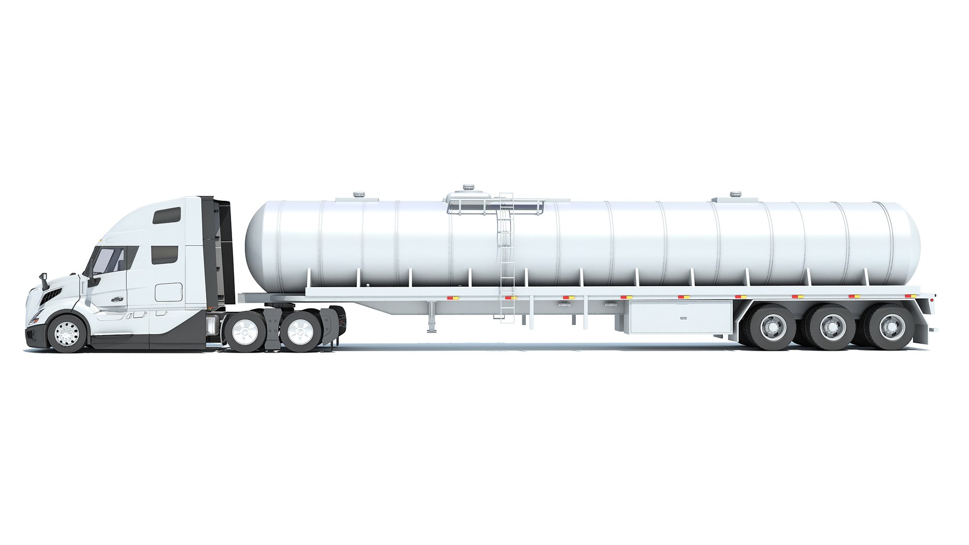 2024 Truck With Tank Semi Trailer 3D - TurboSquid 2222937