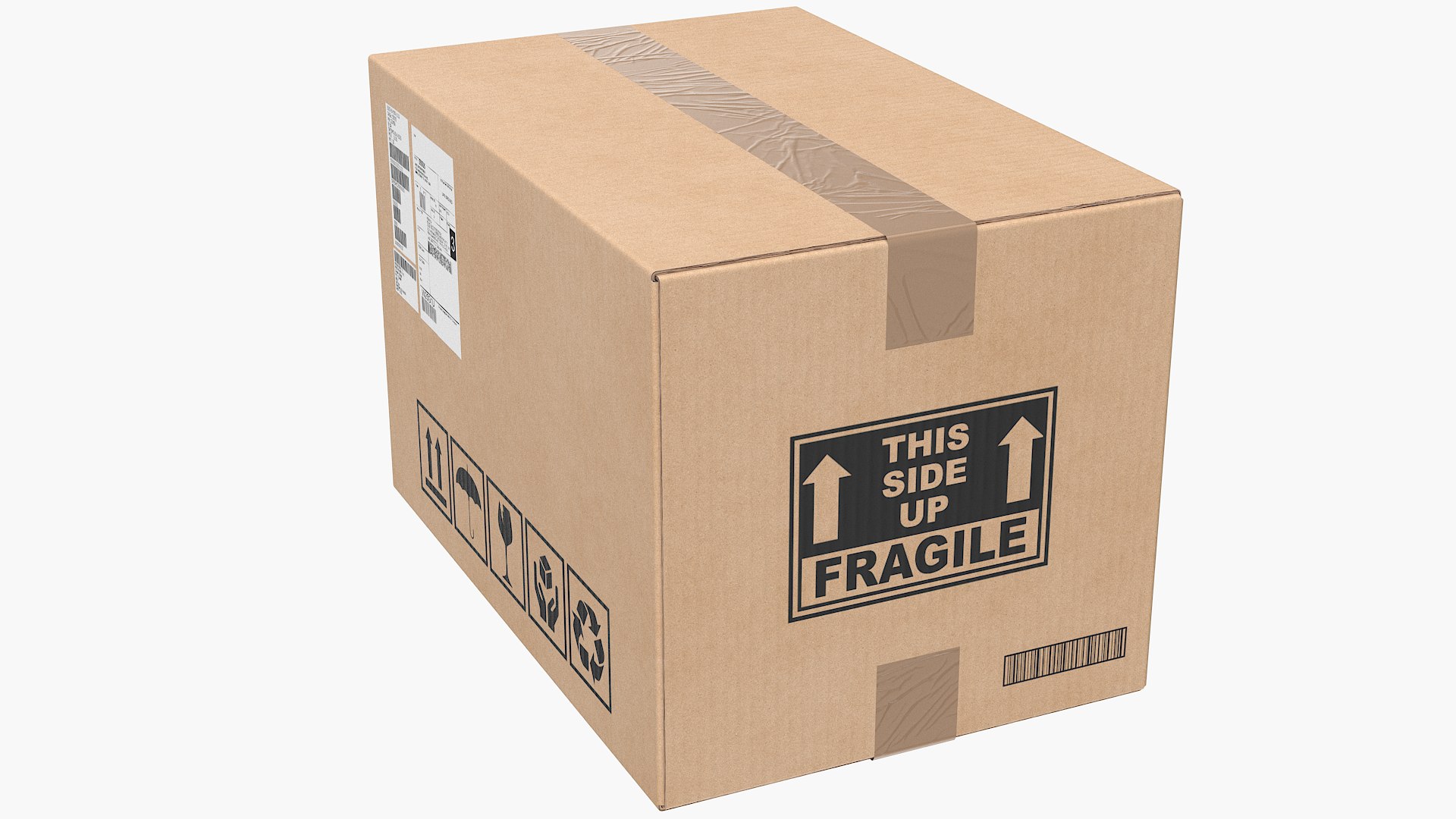 Cardboard Box 3 Closed Model - TurboSquid 2180045