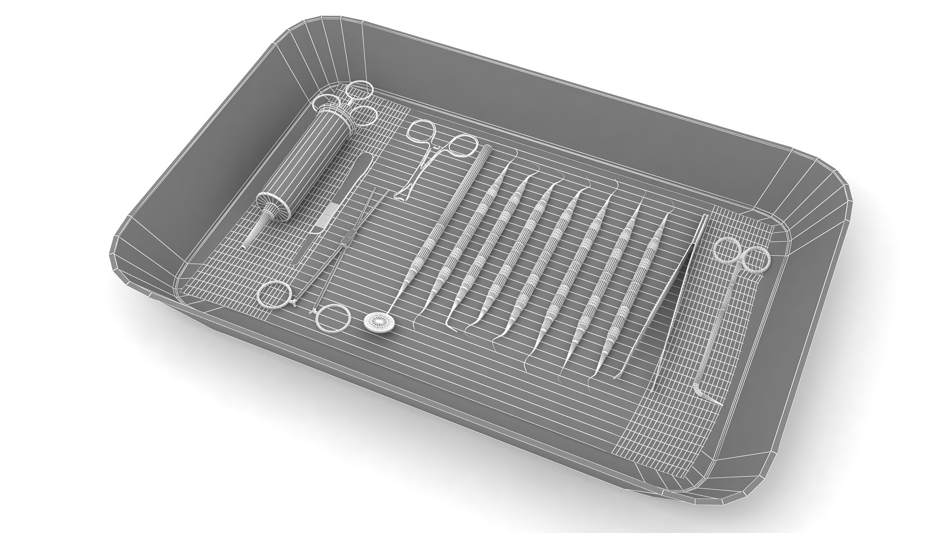 Tray Set Surgical 3D Model - TurboSquid 1686653