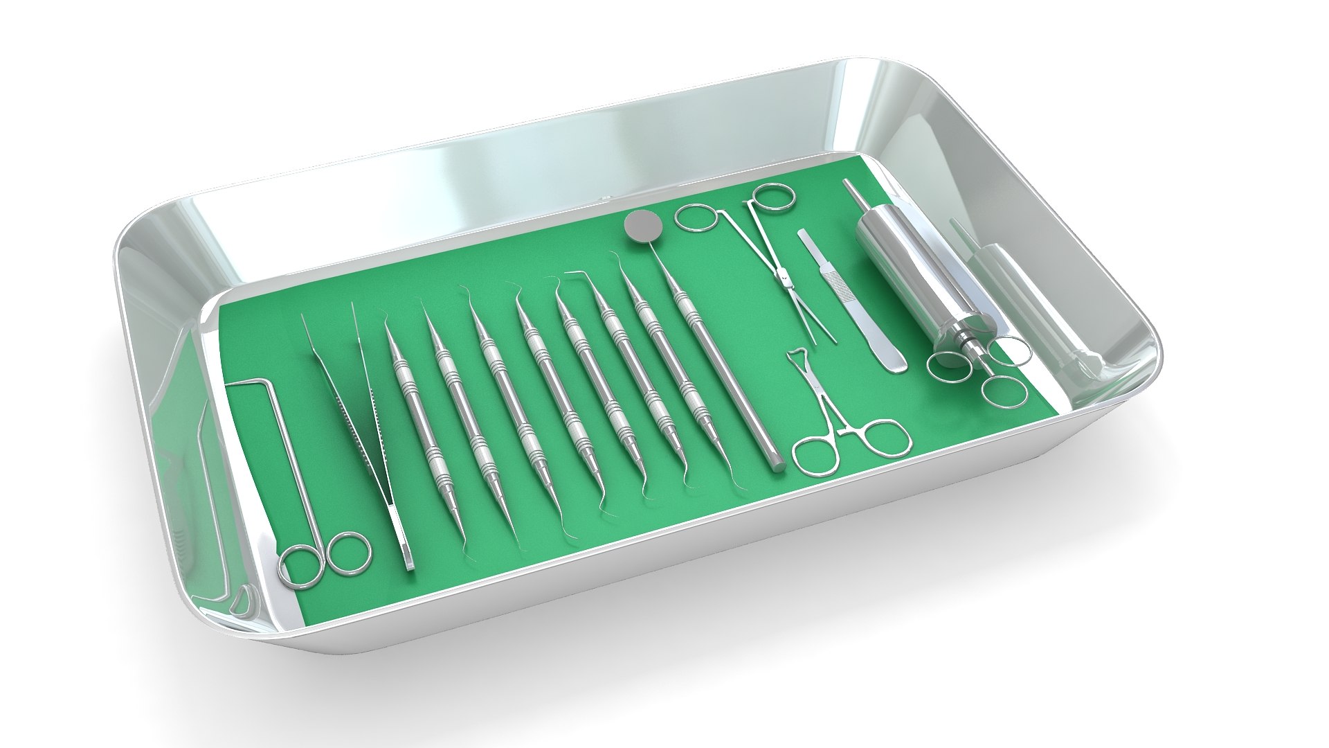 Tray Set Surgical 3D Model - TurboSquid 1686653