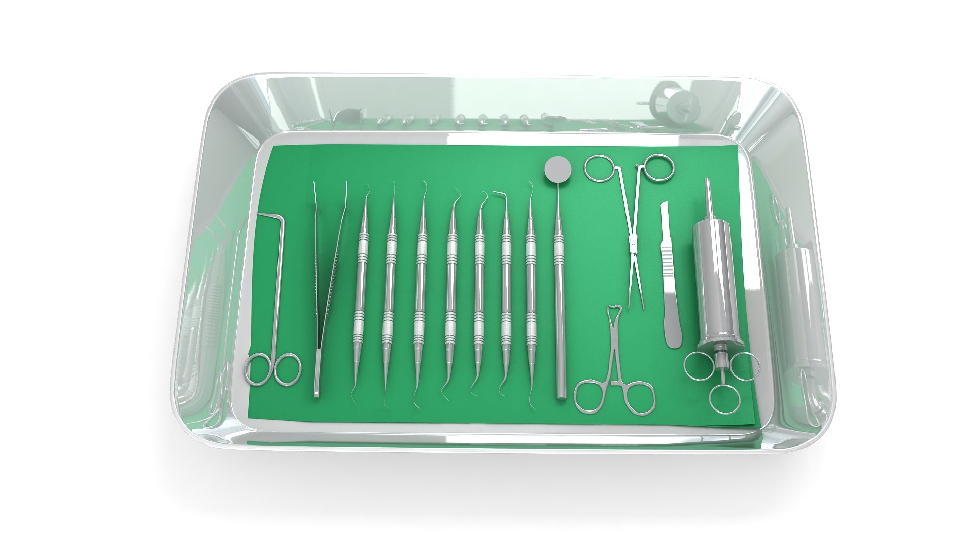 Tray Set Surgical 3D Model - TurboSquid 1686653