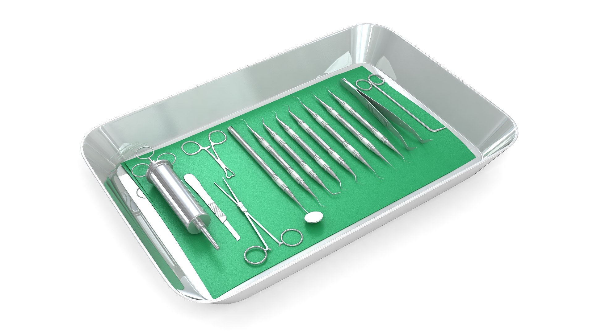 Tray Set Surgical 3D Model - TurboSquid 1686653