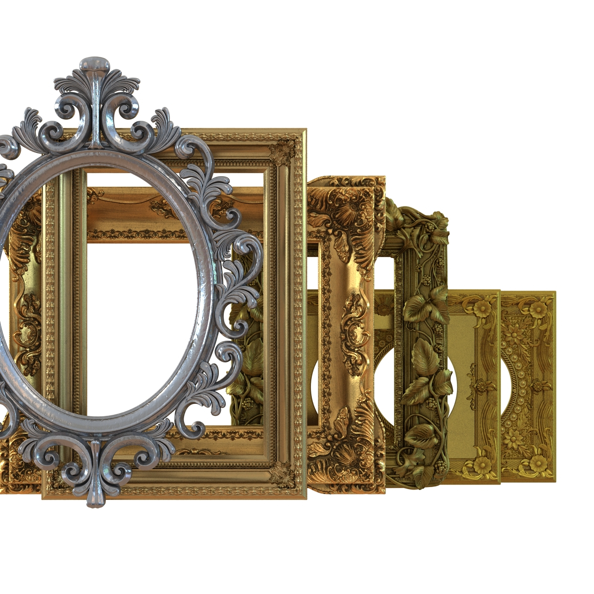 3ds baroque picture frames
