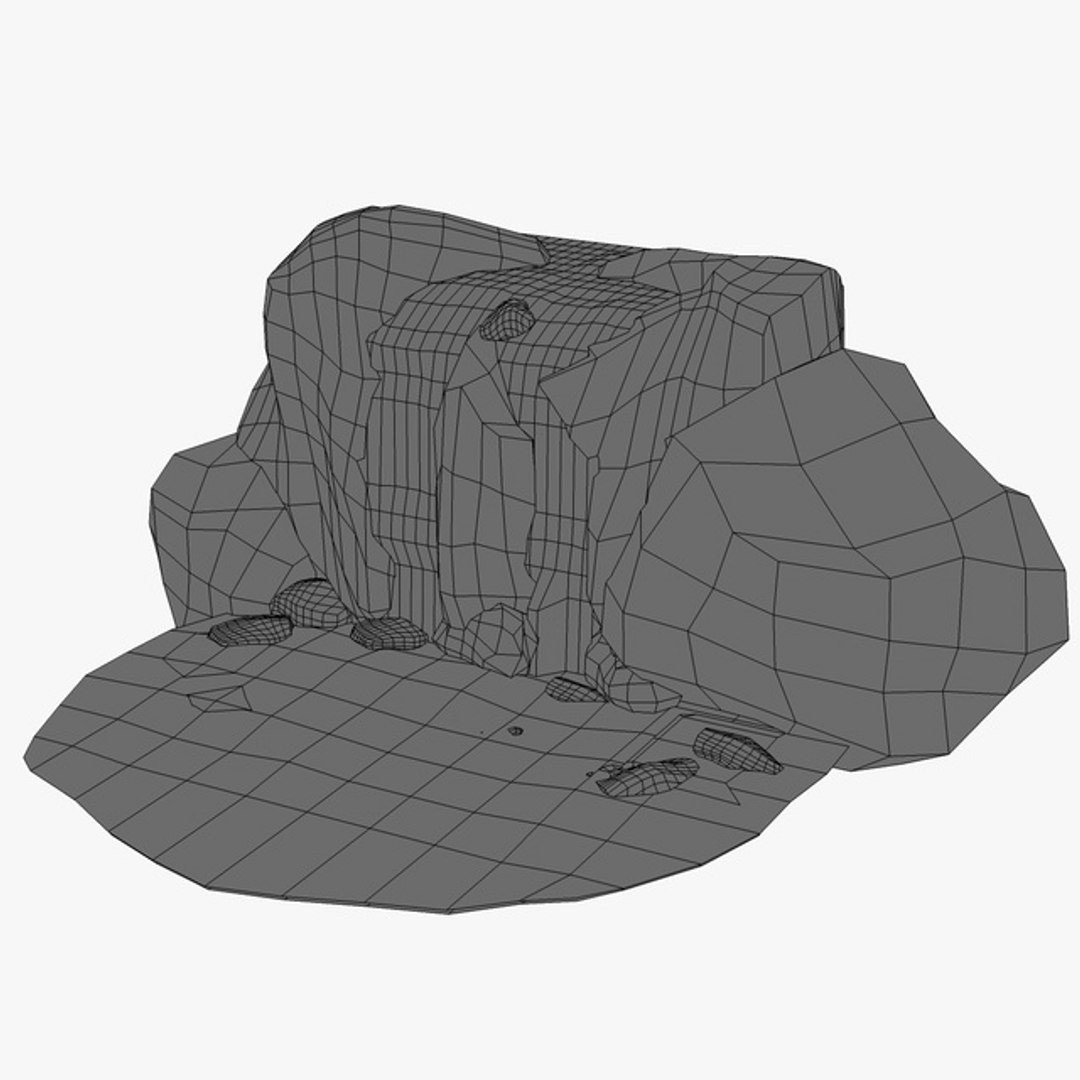 3d Model Waterfall Rocks