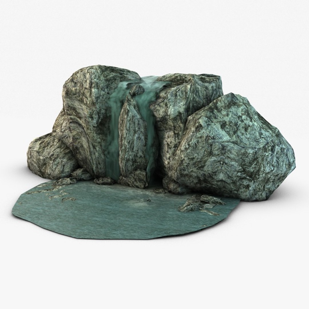 3d Model Waterfall Rocks