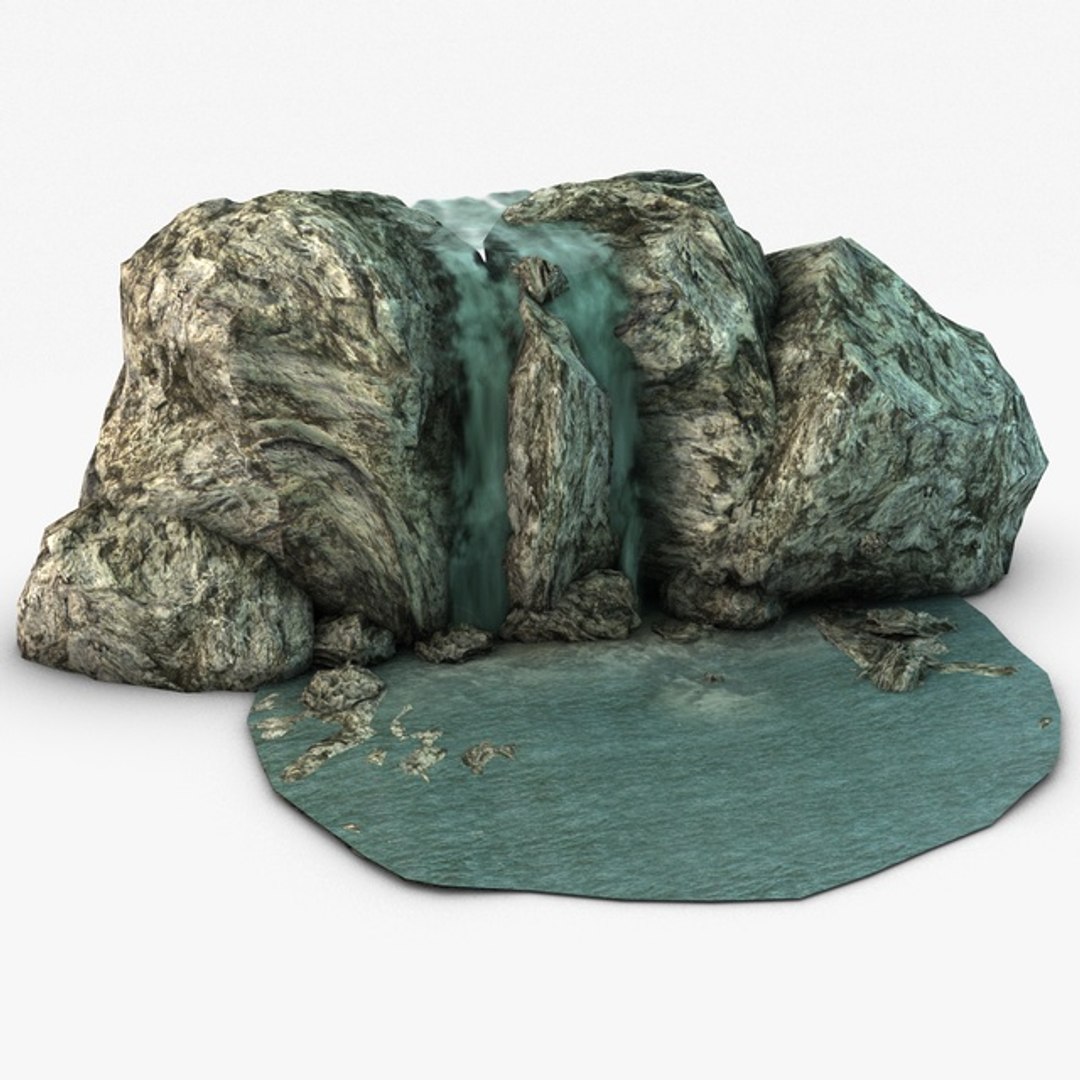 3d Model Waterfall Rocks