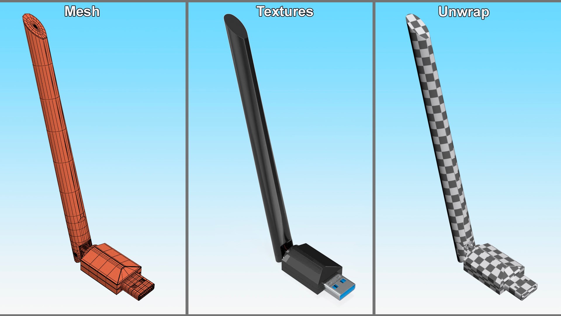Wireless USB WiFi Adapter 3D model - TurboSquid 2183324