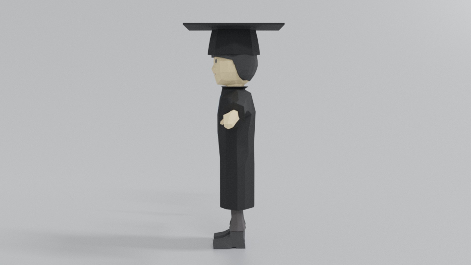 3D Graduation Guy Cartoon Model - TurboSquid 1594209