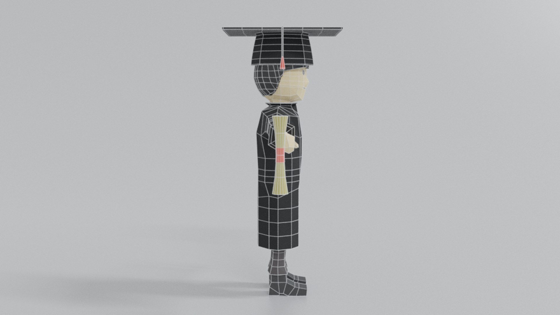 3D Graduation Guy Cartoon Model - TurboSquid 1594209