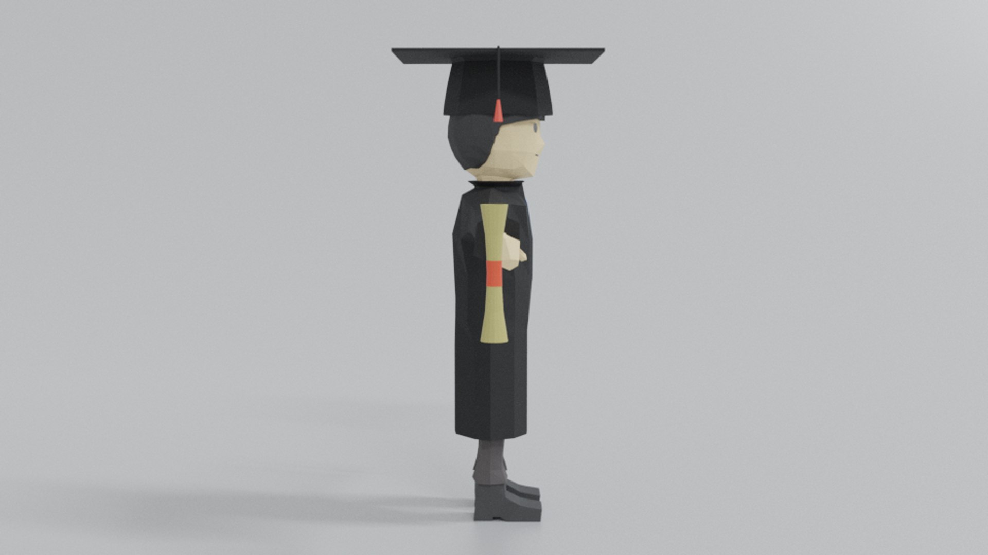 3D Graduation Guy Cartoon Model - TurboSquid 1594209