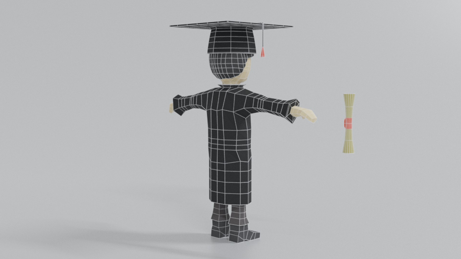 3D Graduation Guy Cartoon Model - TurboSquid 1594209