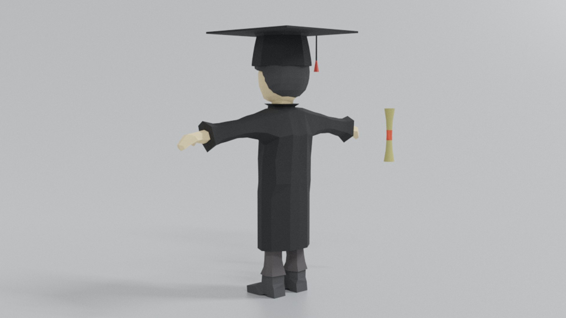 3D Graduation Guy Cartoon Model - TurboSquid 1594209