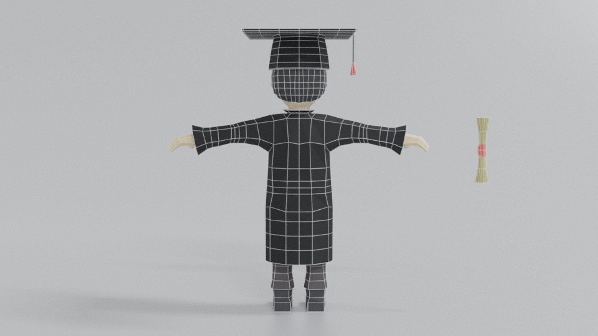 3D Graduation Guy Cartoon Model - TurboSquid 1594209