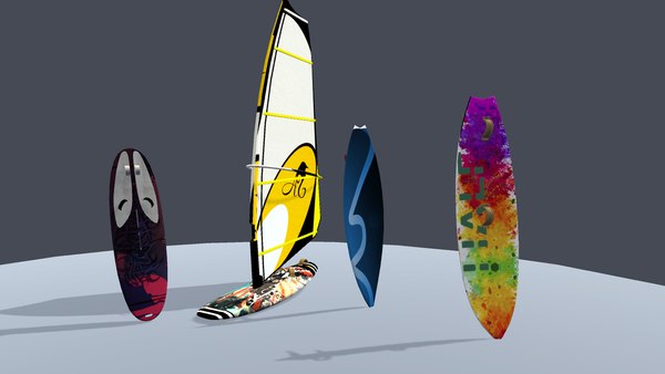 Surf Boards Sail Boards 3D model - TurboSquid 1867433